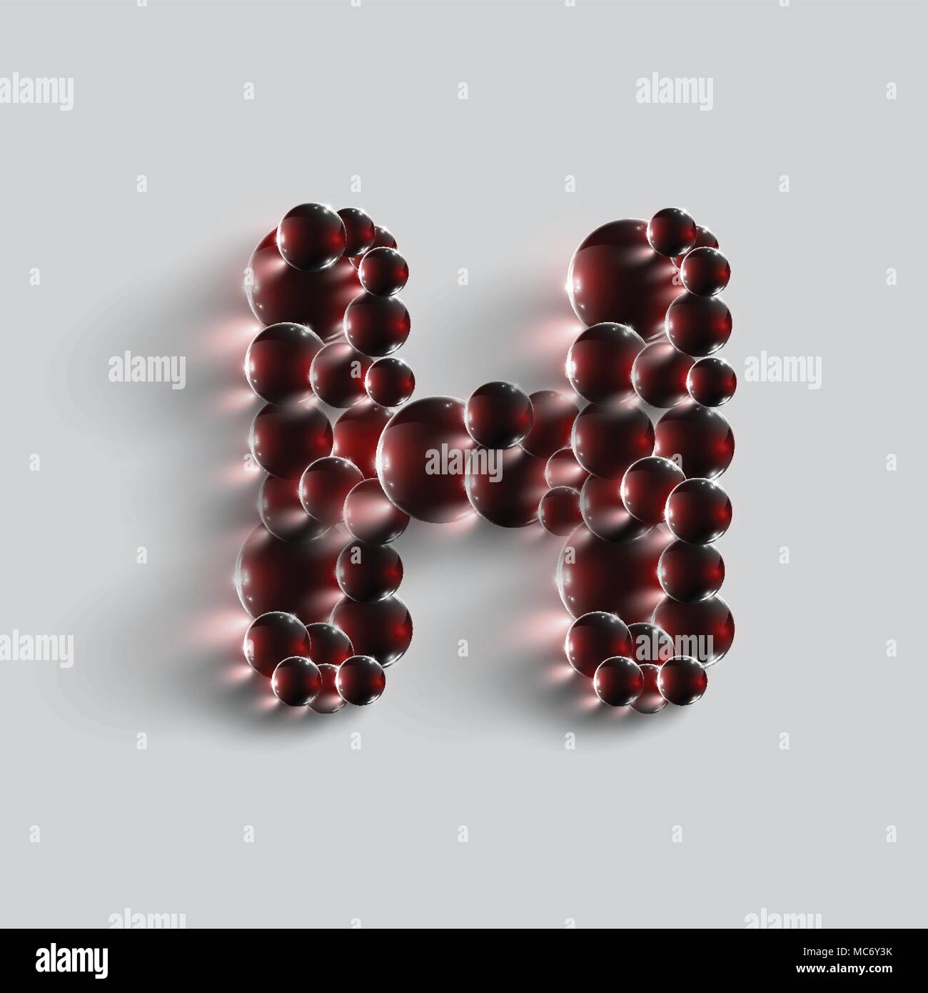 A letter made by red spheres, vector Stock Vector Image & Art - Alamy