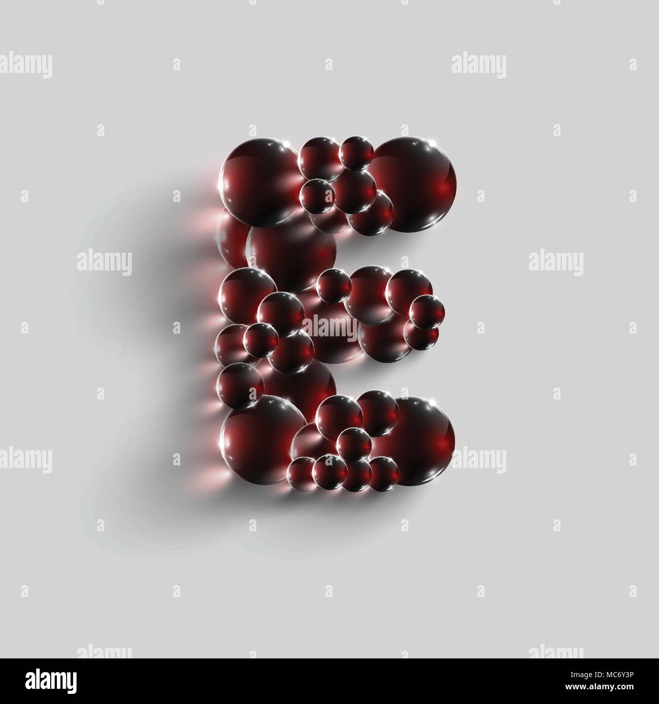 A letter made by red spheres, vector Stock Vector Image & Art - Alamy
