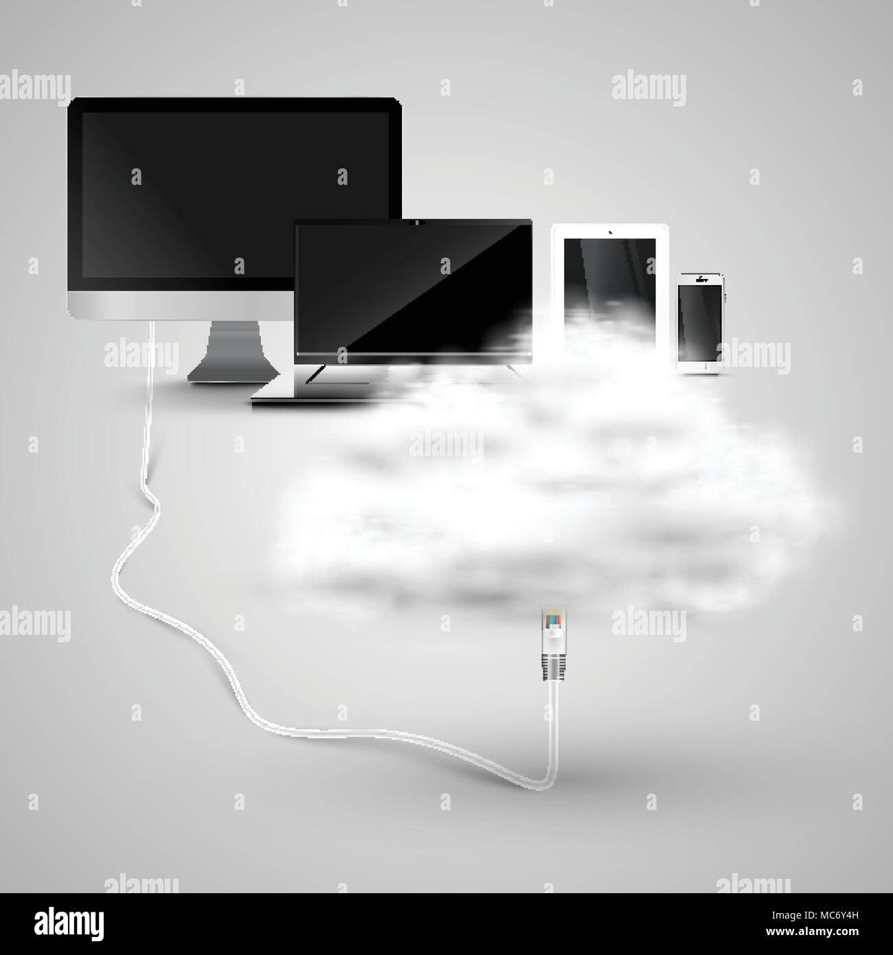 Cloud computing information devices Stock Vector Images - Alamy