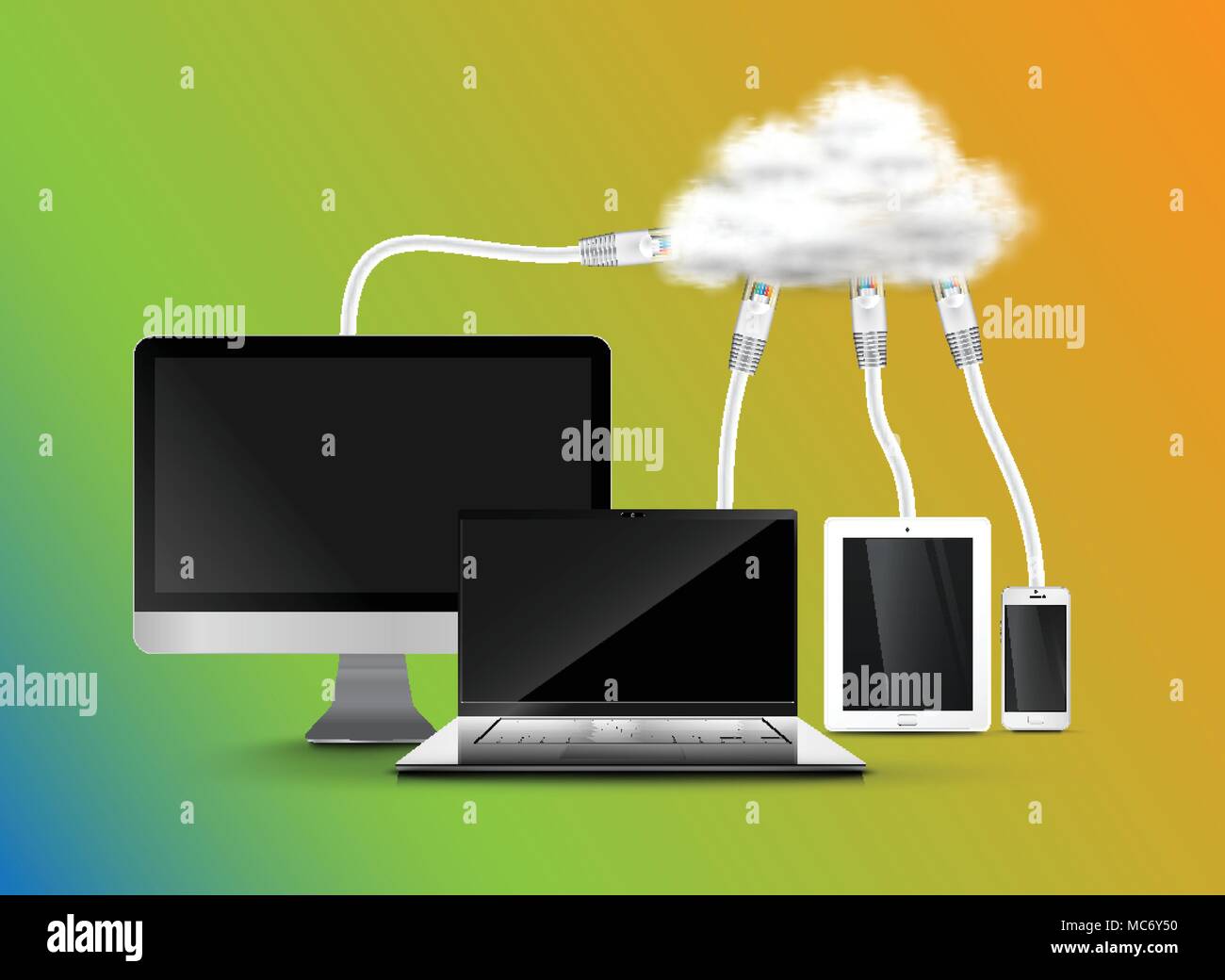 Cloud computing information devices Stock Vector Images - Alamy