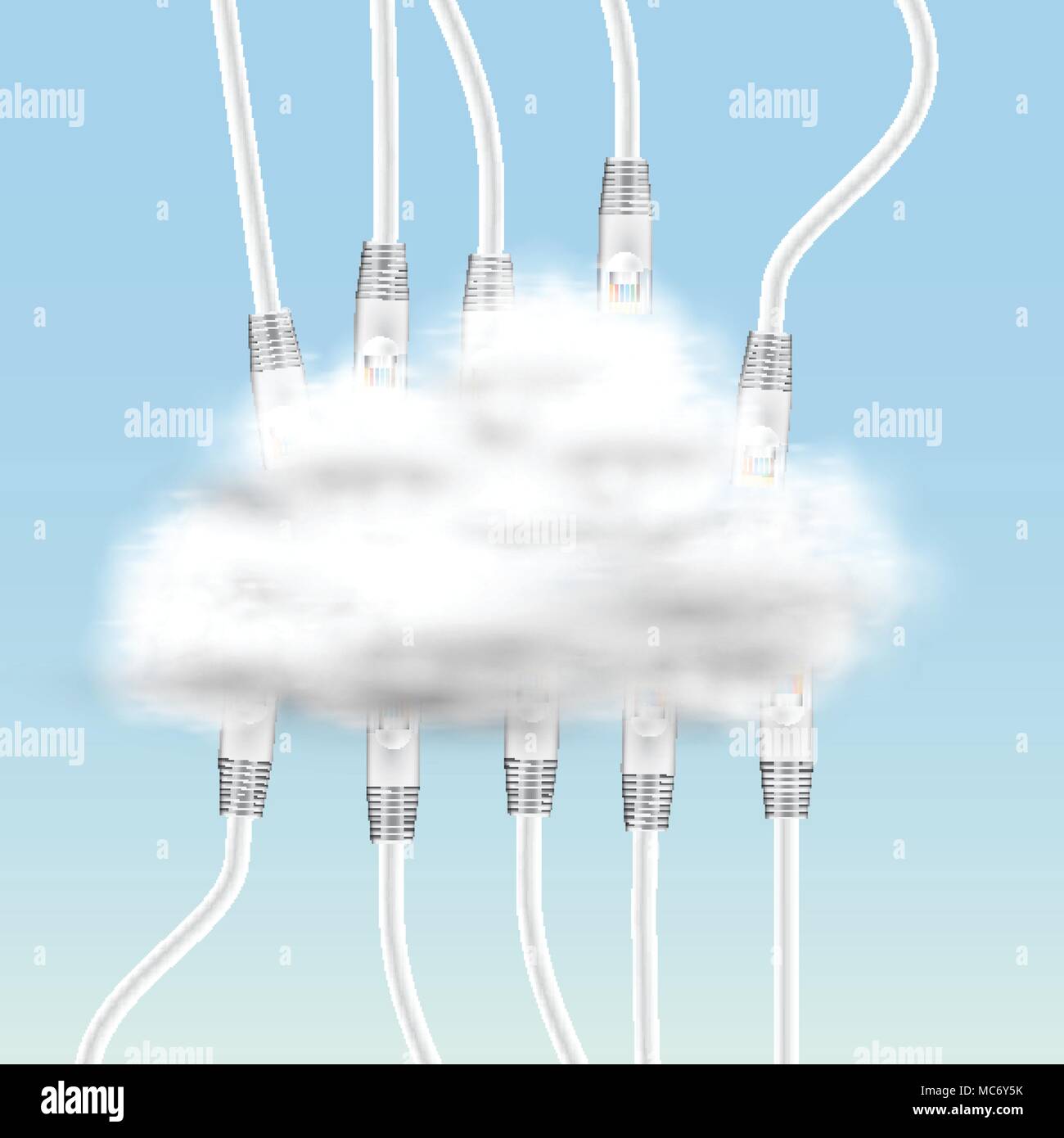 Multiple connection to cloud Stock Vector Image & Art - Alamy