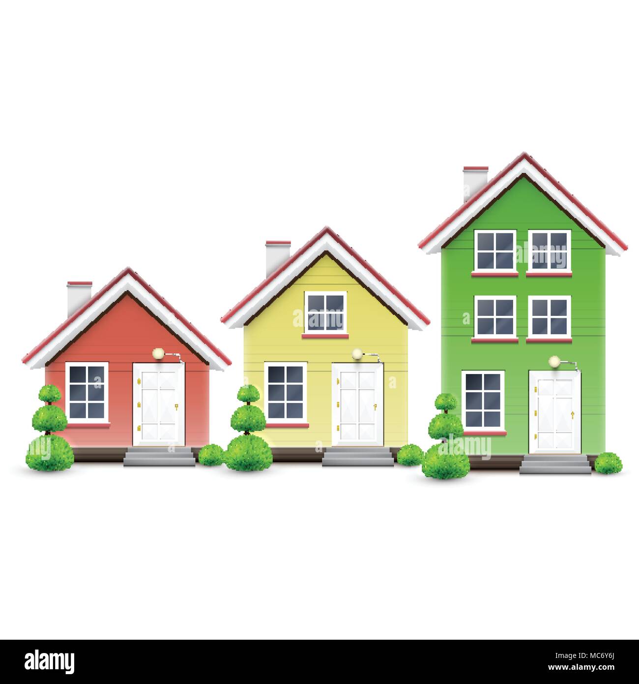 Three kinds of houses, vector Stock Vector Image & Art - Alamy