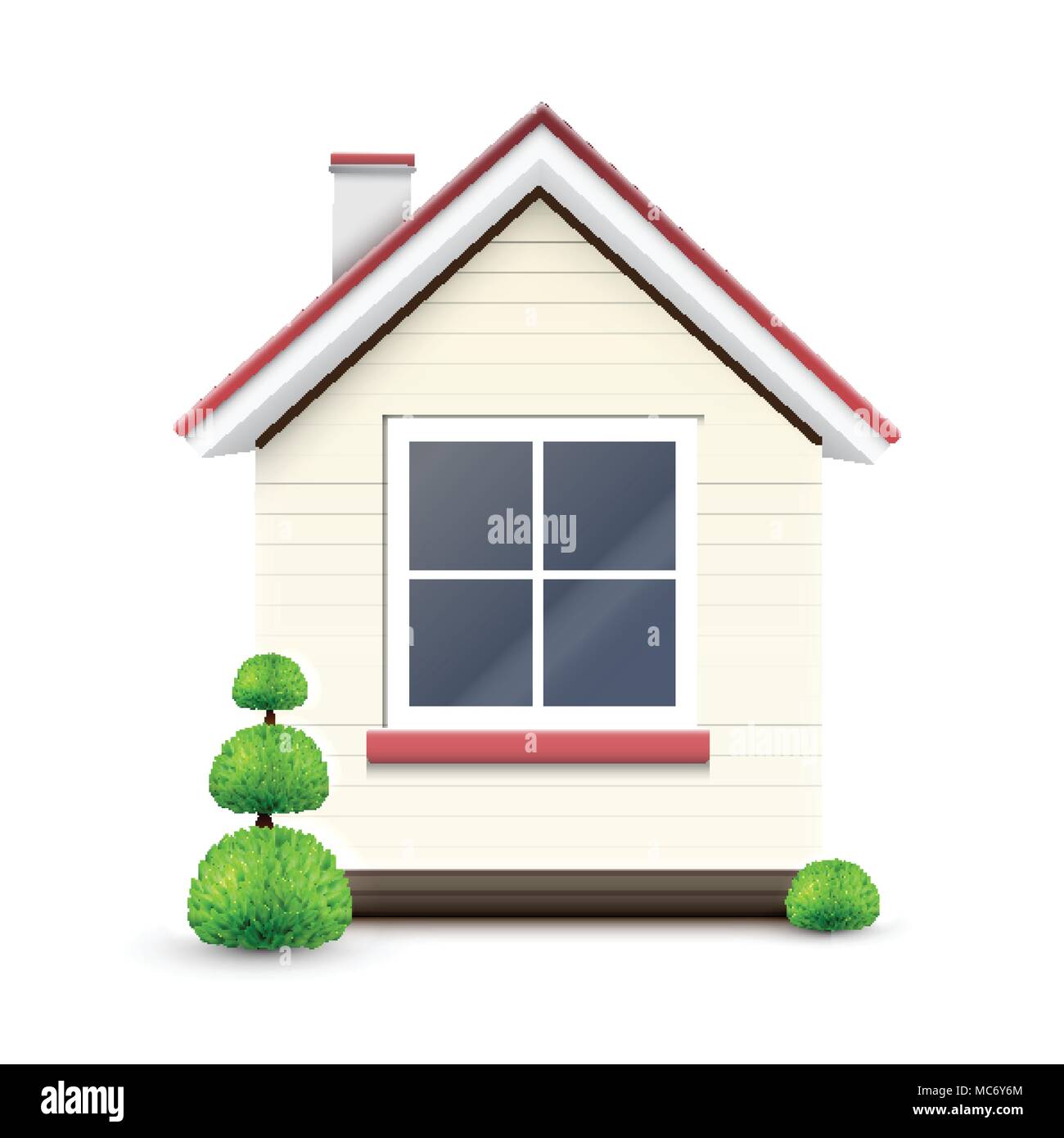 House with a big window, vector Stock Vector Image & Art - Alamy