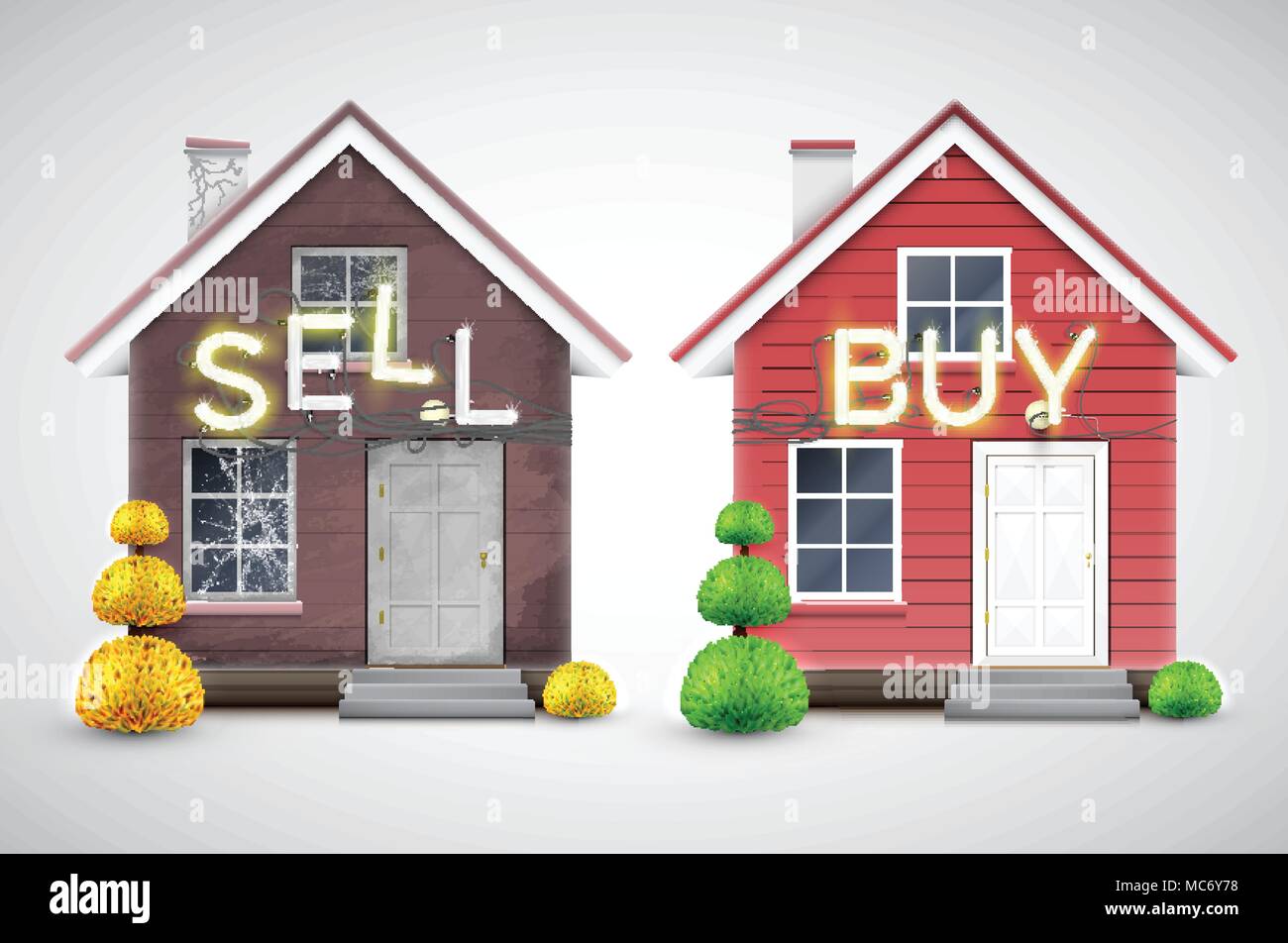 Old for sale sign estate agent Stock Vector Images - Alamy