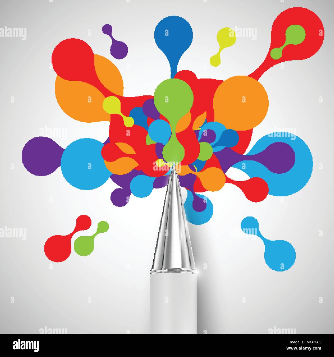A pen with colorful shapes, vector Stock Vector Image & Art - Alamy
