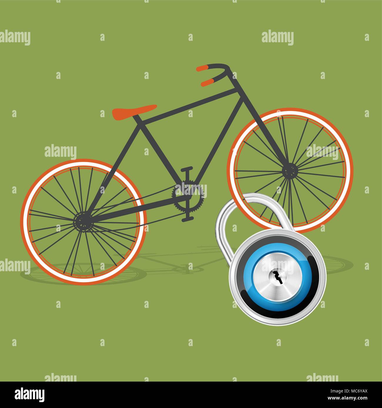 Colorful bicycle flat illustration, vector Stock Vector Image & Art - Alamy