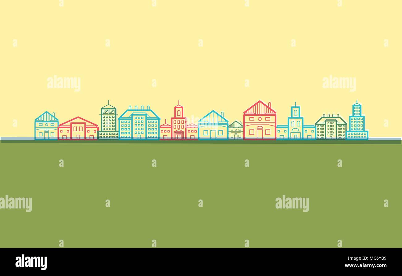 Flat design city, vector Stock Vector Image & Art - Alamy