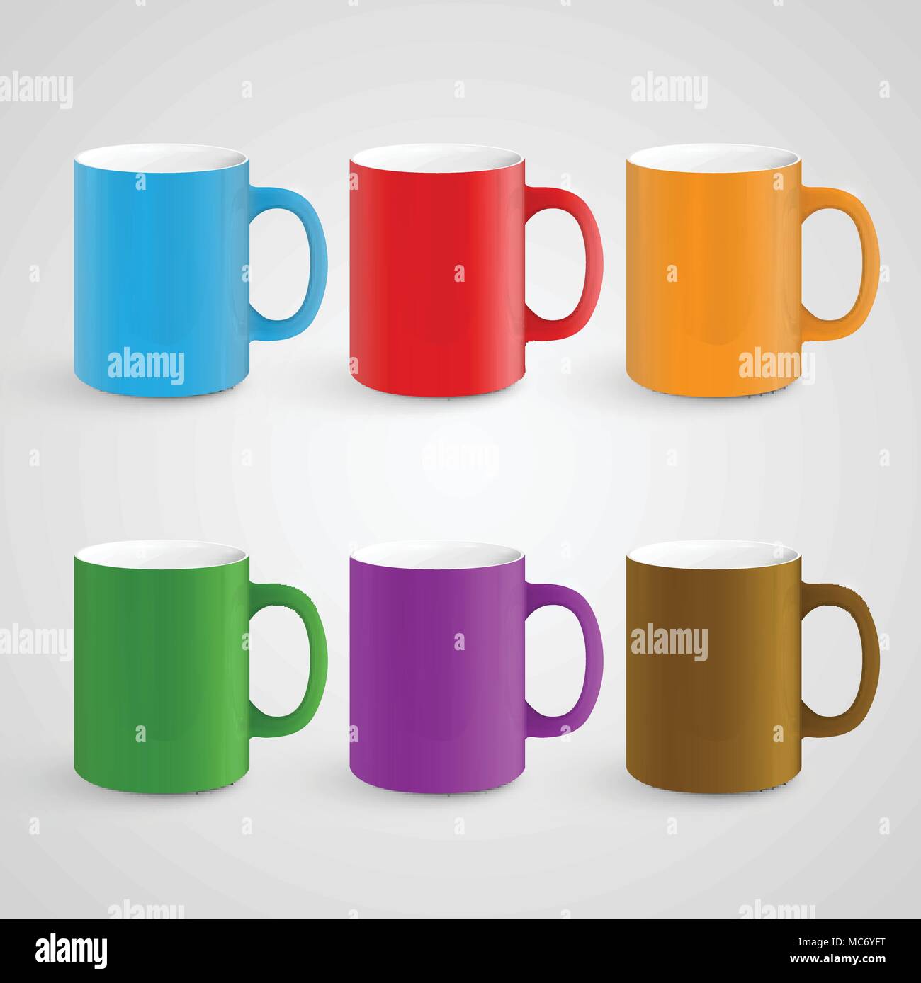 Realistic mugs, vector illustration Stock Vector Image & Art - Alamy
