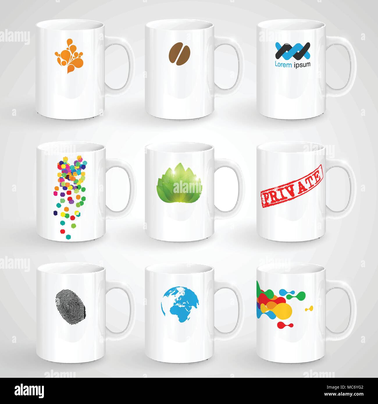 Realistic mugs, vector illustration Stock Vector Image & Art - Alamy