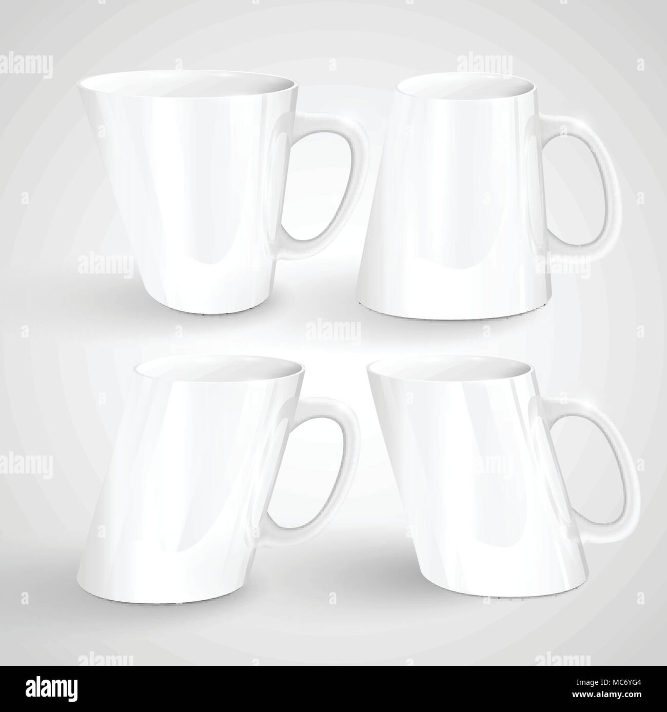 Realistic mugs, vector illustration Stock Vector Image & Art - Alamy