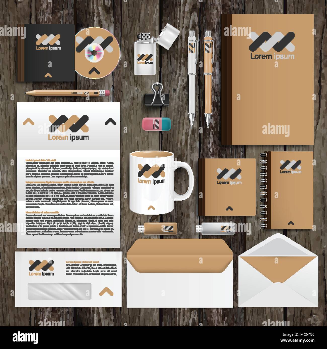 Office tools and identity design, vector Stock Vector Image & Art - Alamy