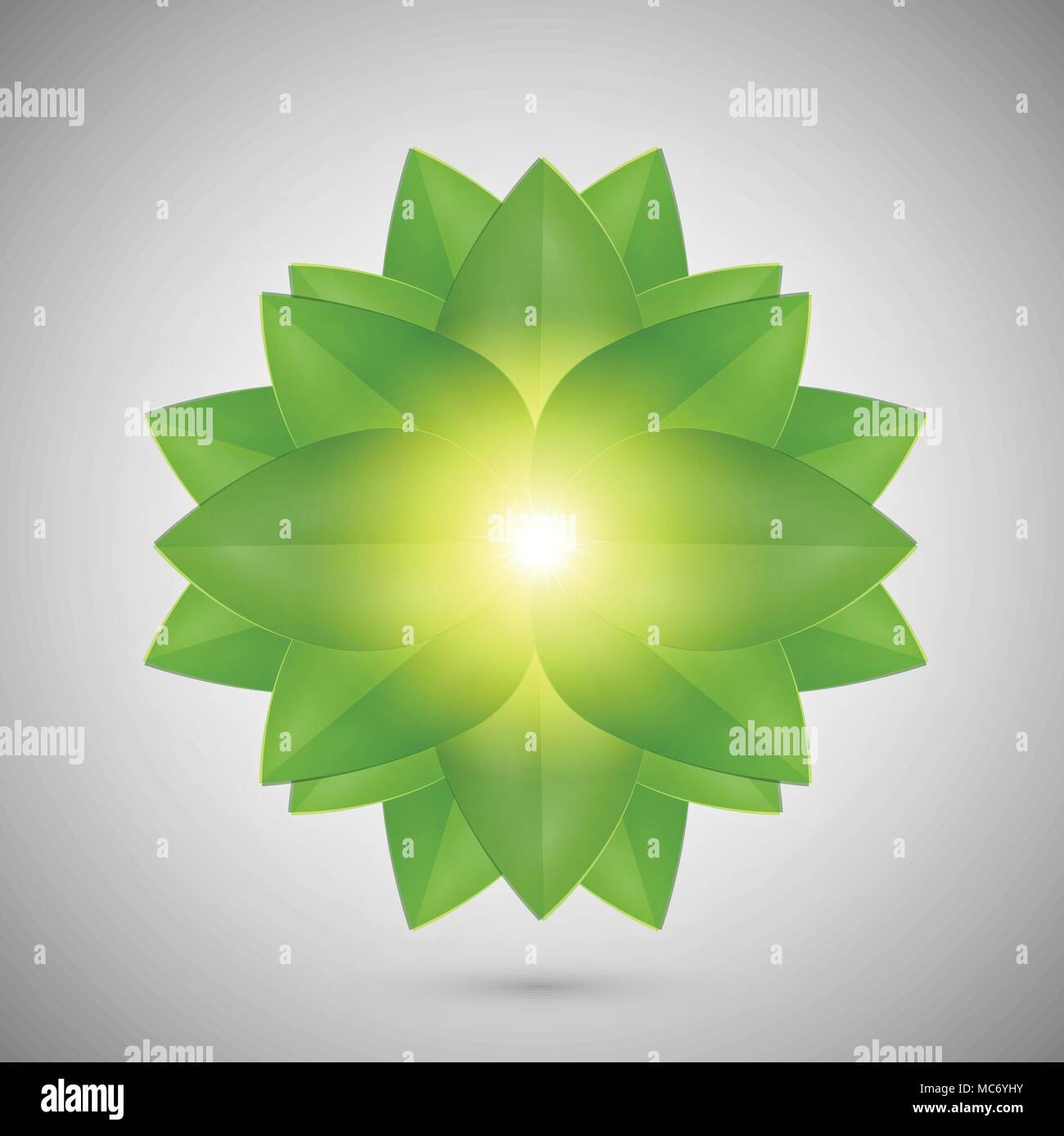 Abstract green leaves, vector Stock Vector Image & Art - Alamy