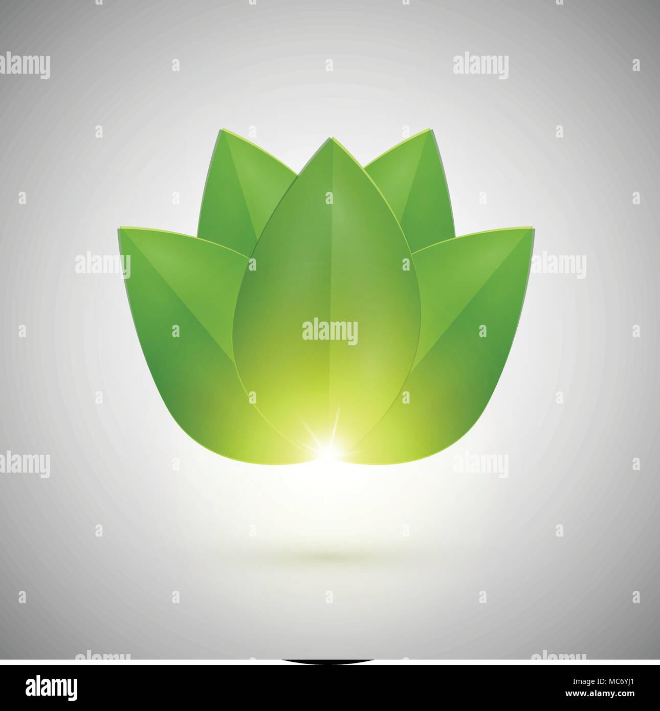 Abstract green leaves, vector Stock Vector Image & Art - Alamy