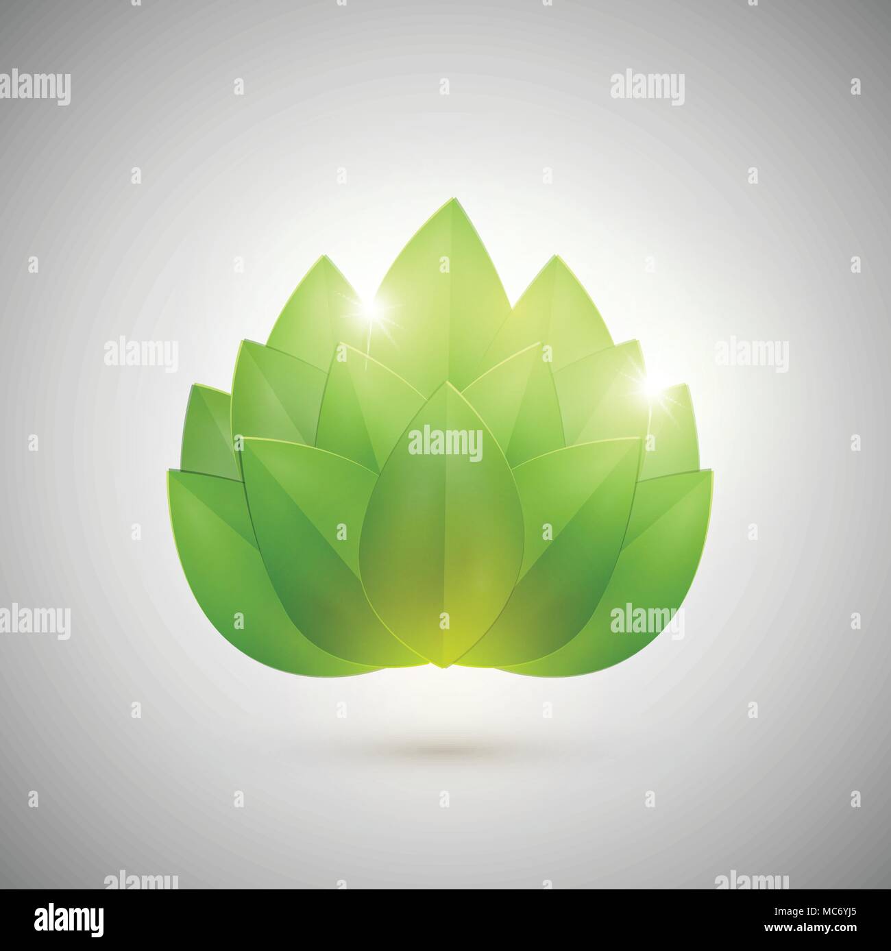 Abstract green leaves, vector Stock Vector Image & Art - Alamy