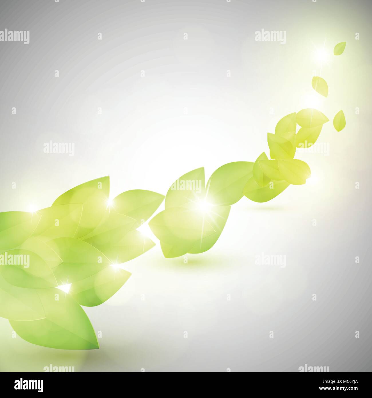 Abstract green leaves, vector Stock Vector Image & Art - Alamy