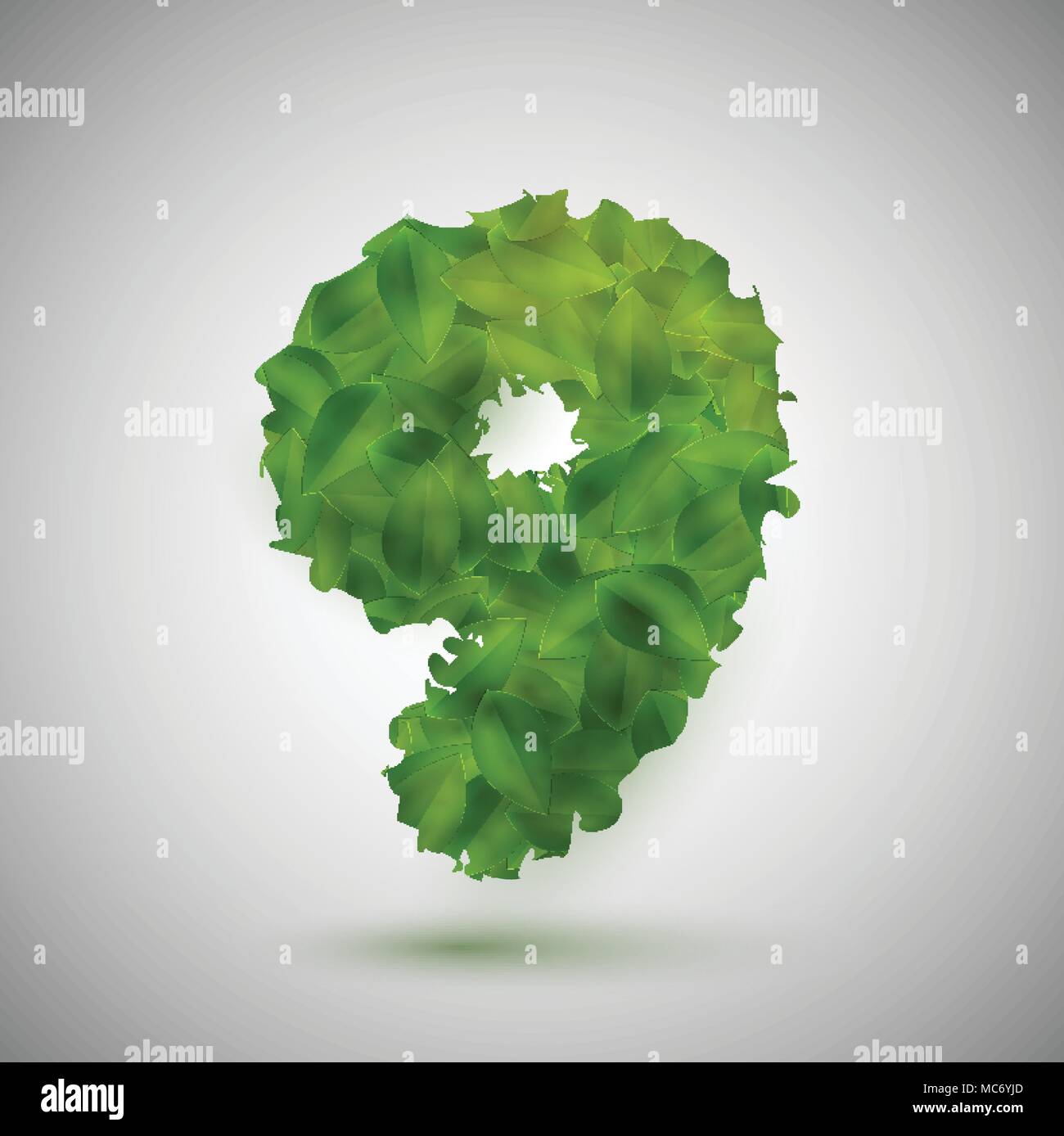 A number made by leaves, vector Stock Vector Image & Art - Alamy