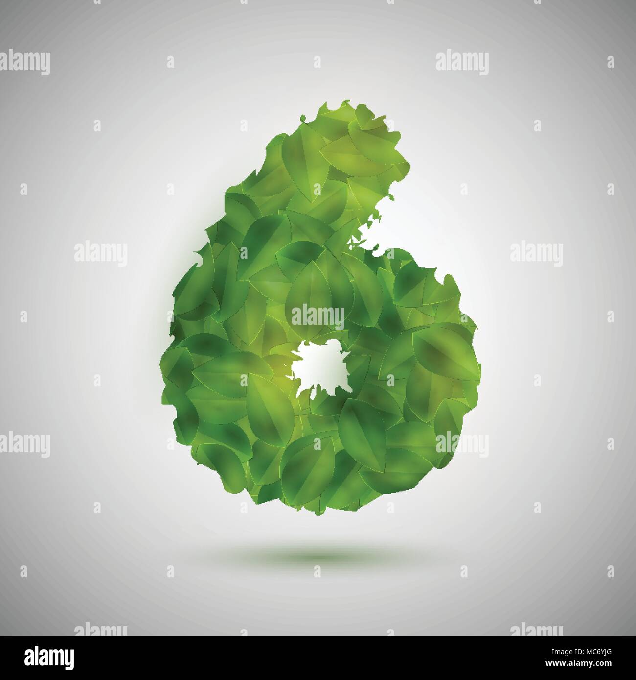 A number made by leaves, vector Stock Vector Image & Art - Alamy
