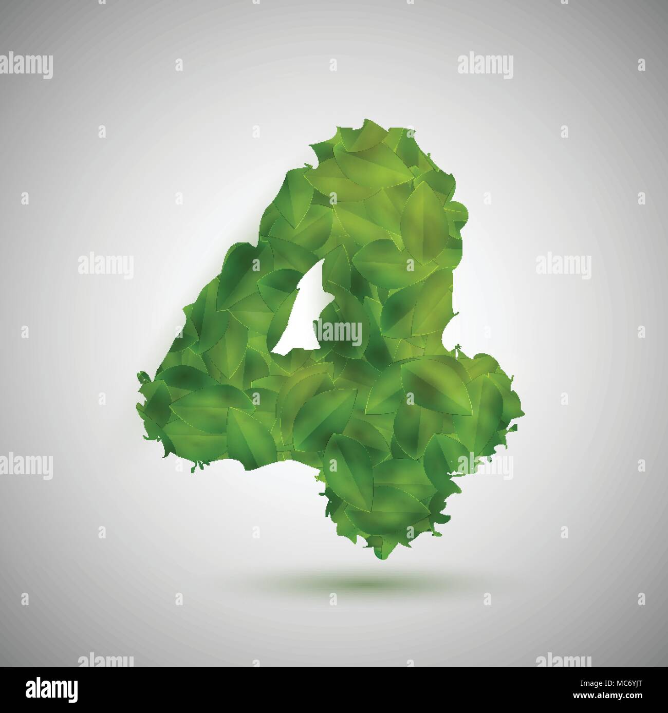 Number 4 leaves Stock Vector Images - Alamy