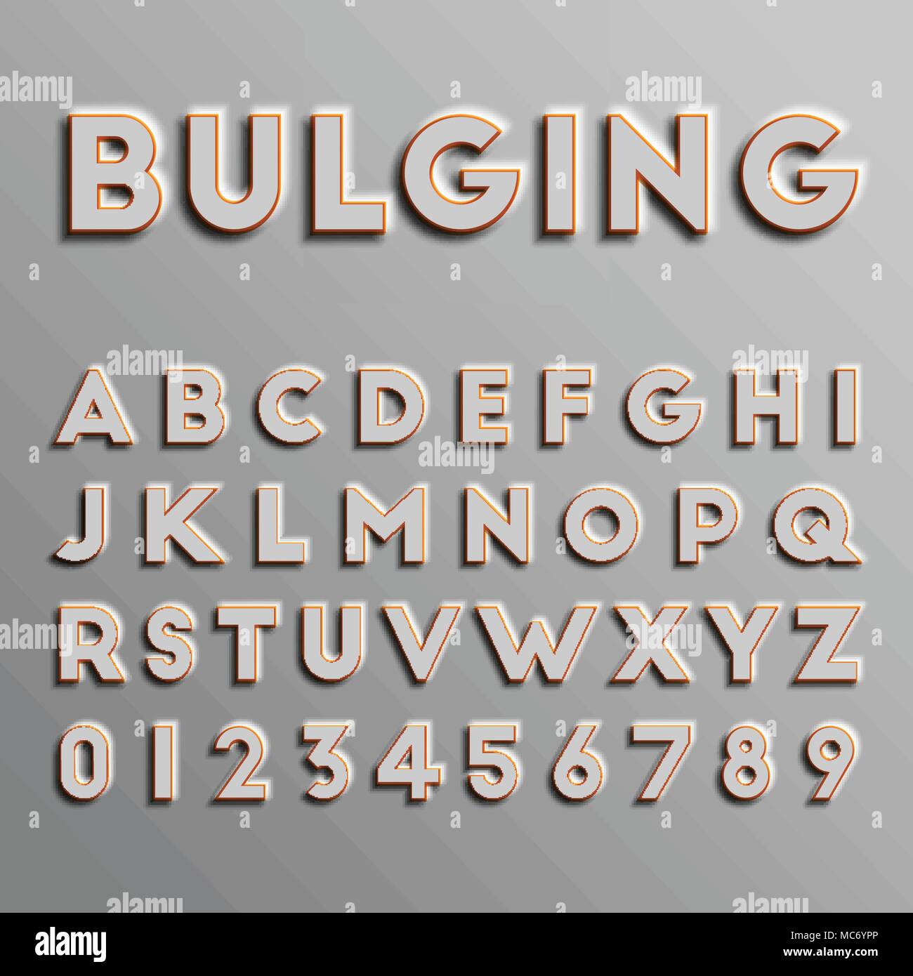 Realistic 3D font, vector Stock Vector Image & Art - Alamy