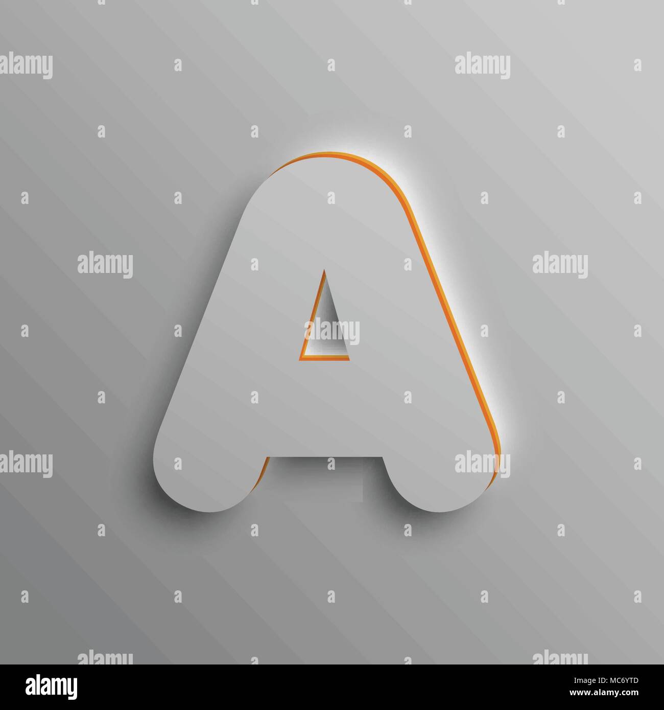 Realistic 3D font, vector Stock Vector Image & Art - Alamy