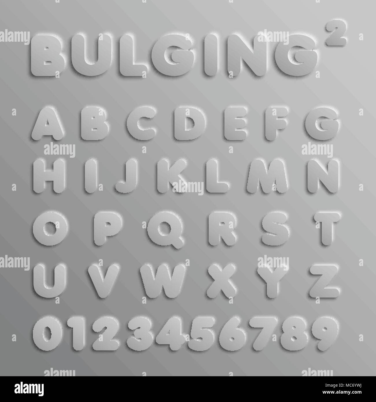 Realistic 3D font, vector Stock Vector Image & Art - Alamy