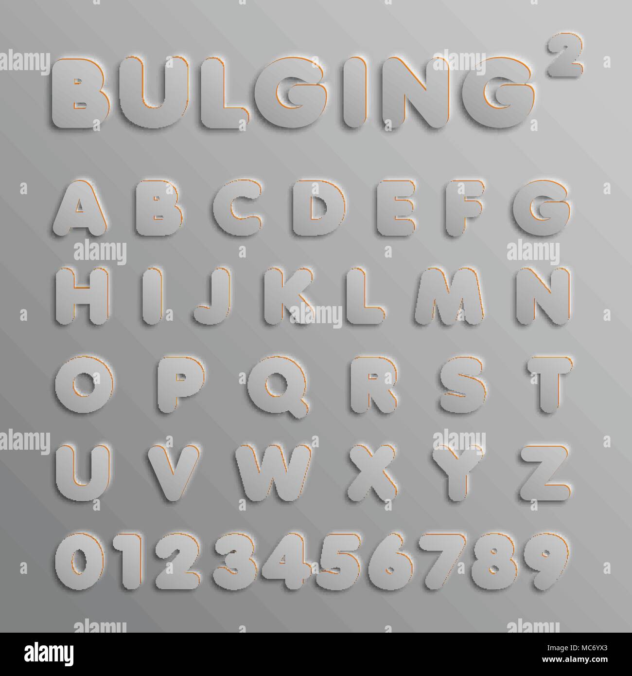 Realistic 3D font, vector Stock Vector Image & Art - Alamy
