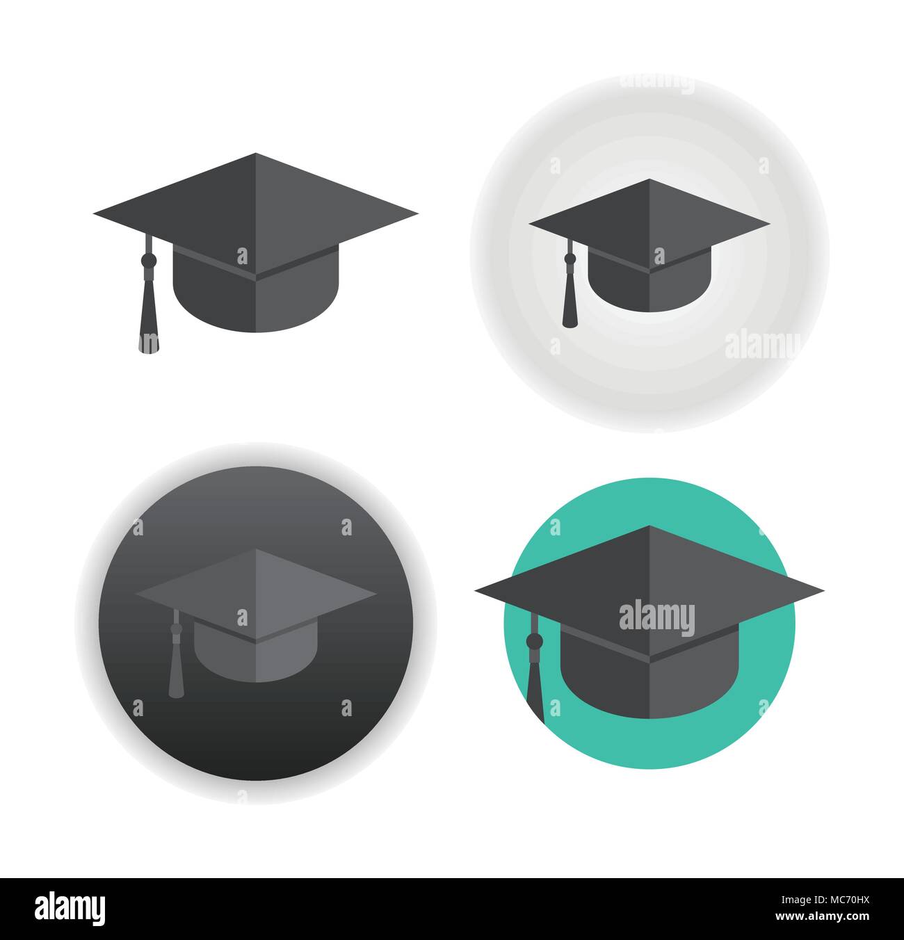 Graduation achievement icon set hi-res stock photography and images - Alamy