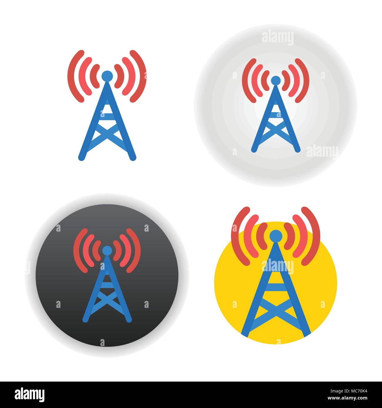 Blue antenna icon Stock Vector Images - Alamy