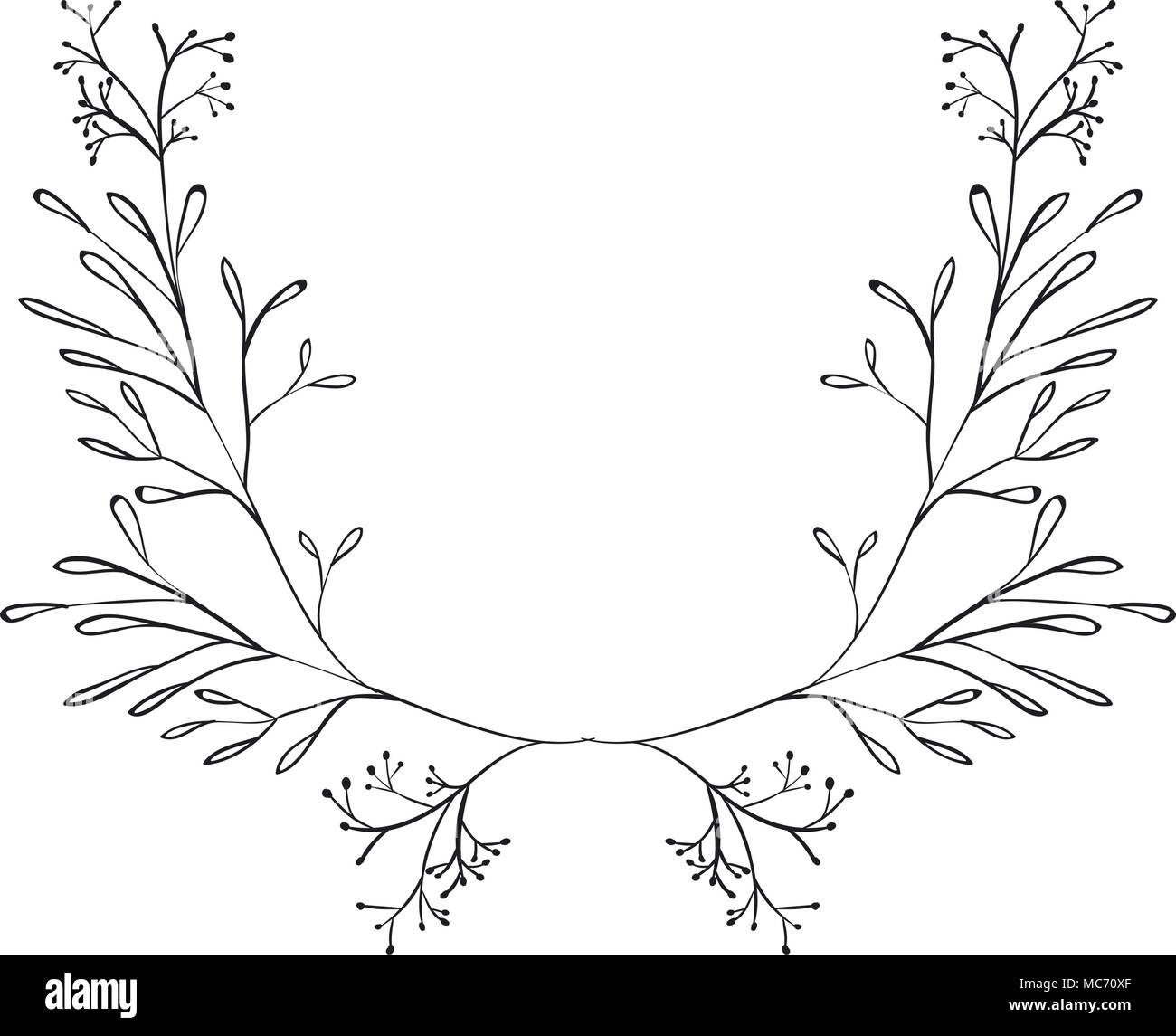 plant branch with leaves vector illustration design Stock Vector Image ...