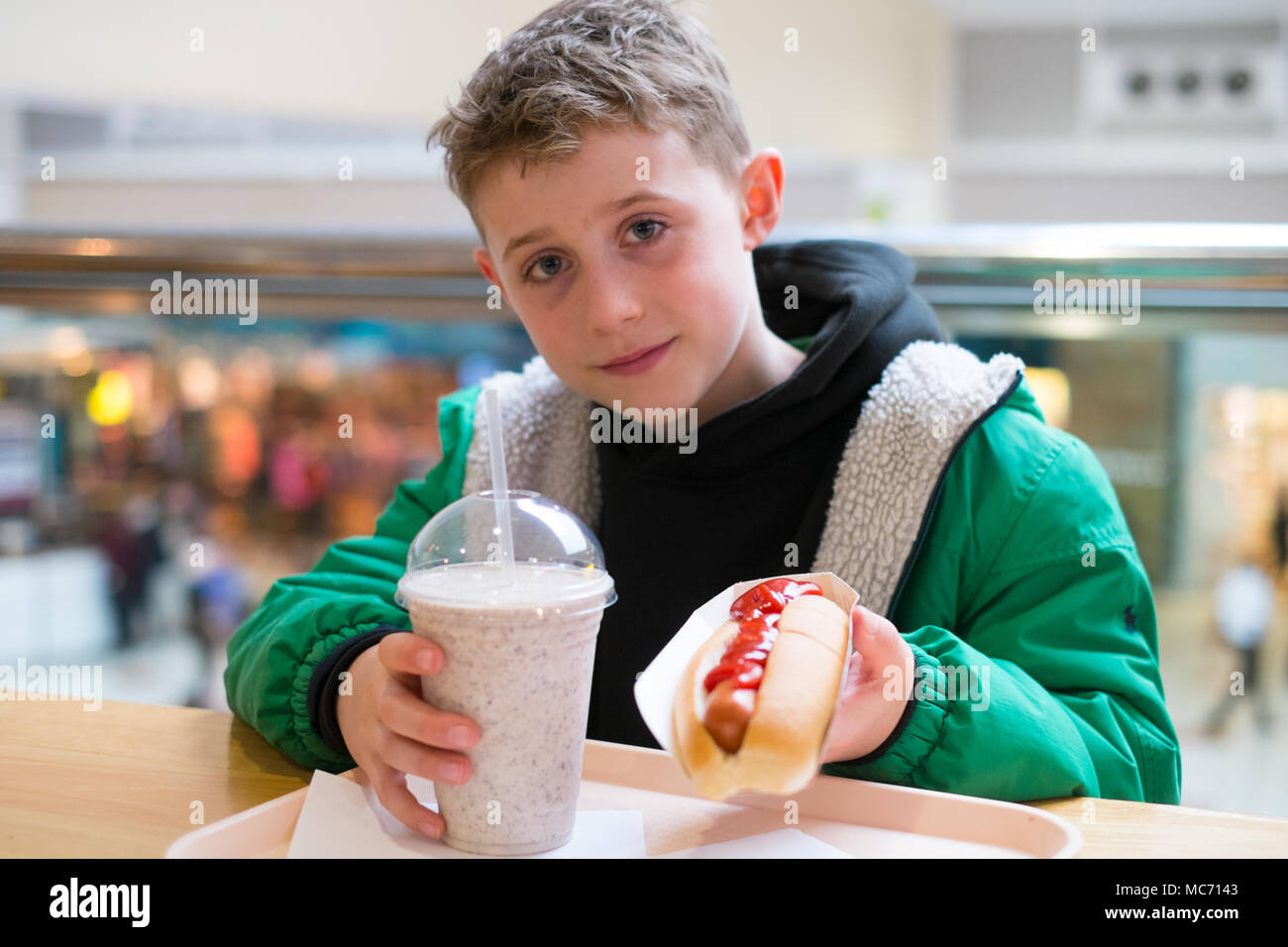 Eight Year Old Boy With A Large Chocolate Cookie Milkshake High Resolution Stock Photography And eight-year-old-boy-with-a-large-chocolate-cookie-milkshake-high-resolution-stock-photography-and