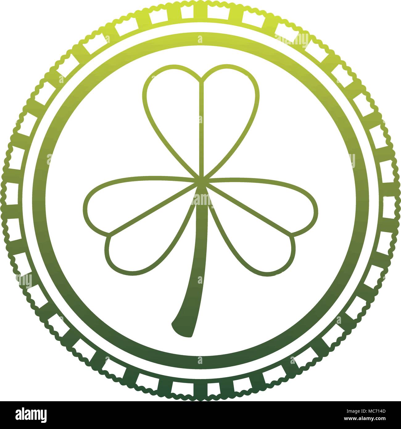 coin with clover icon Stock Vector Image & Art - Alamy