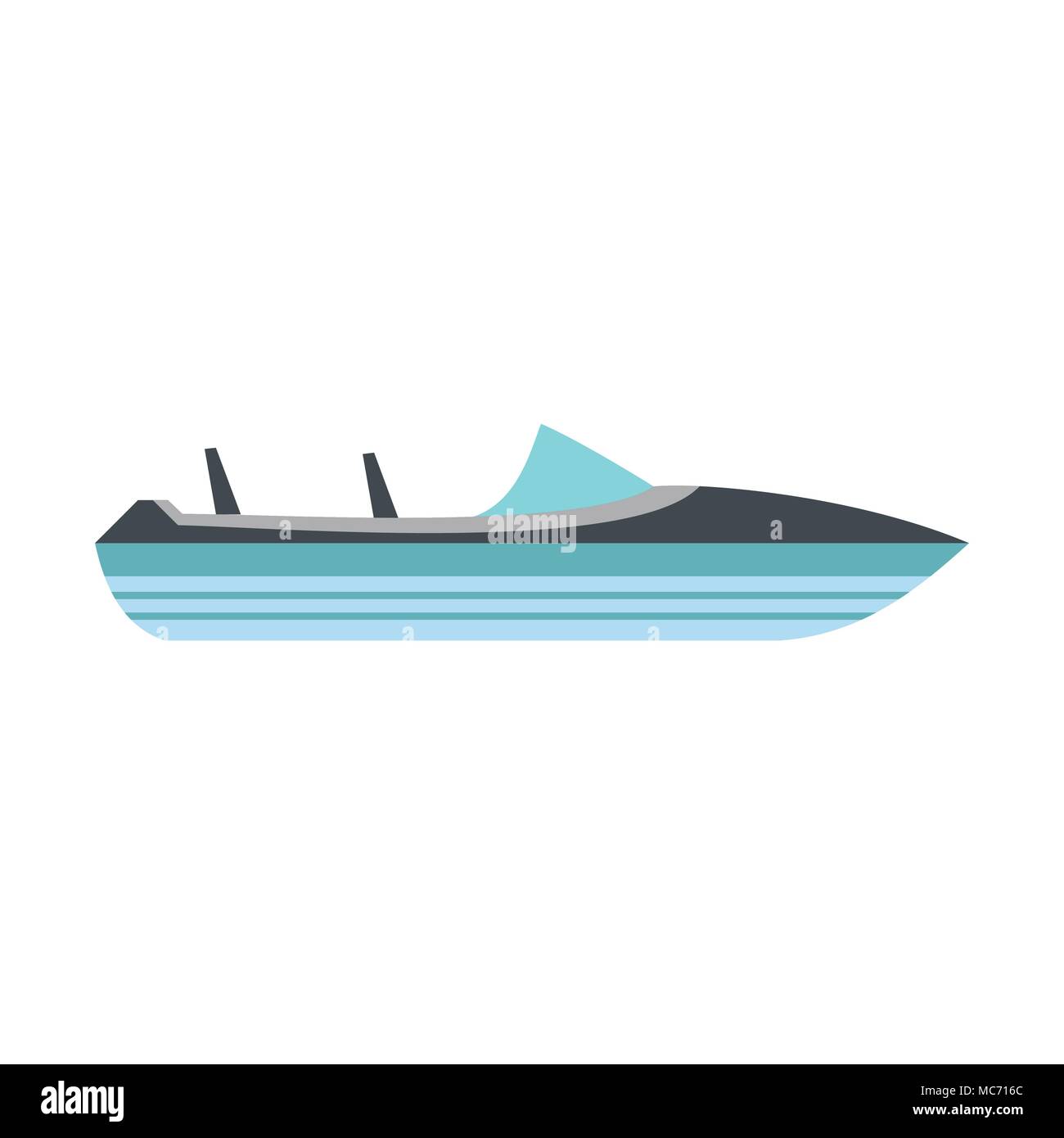 Speed boat icon, flat style Stock Vector Image & Art - Alamy