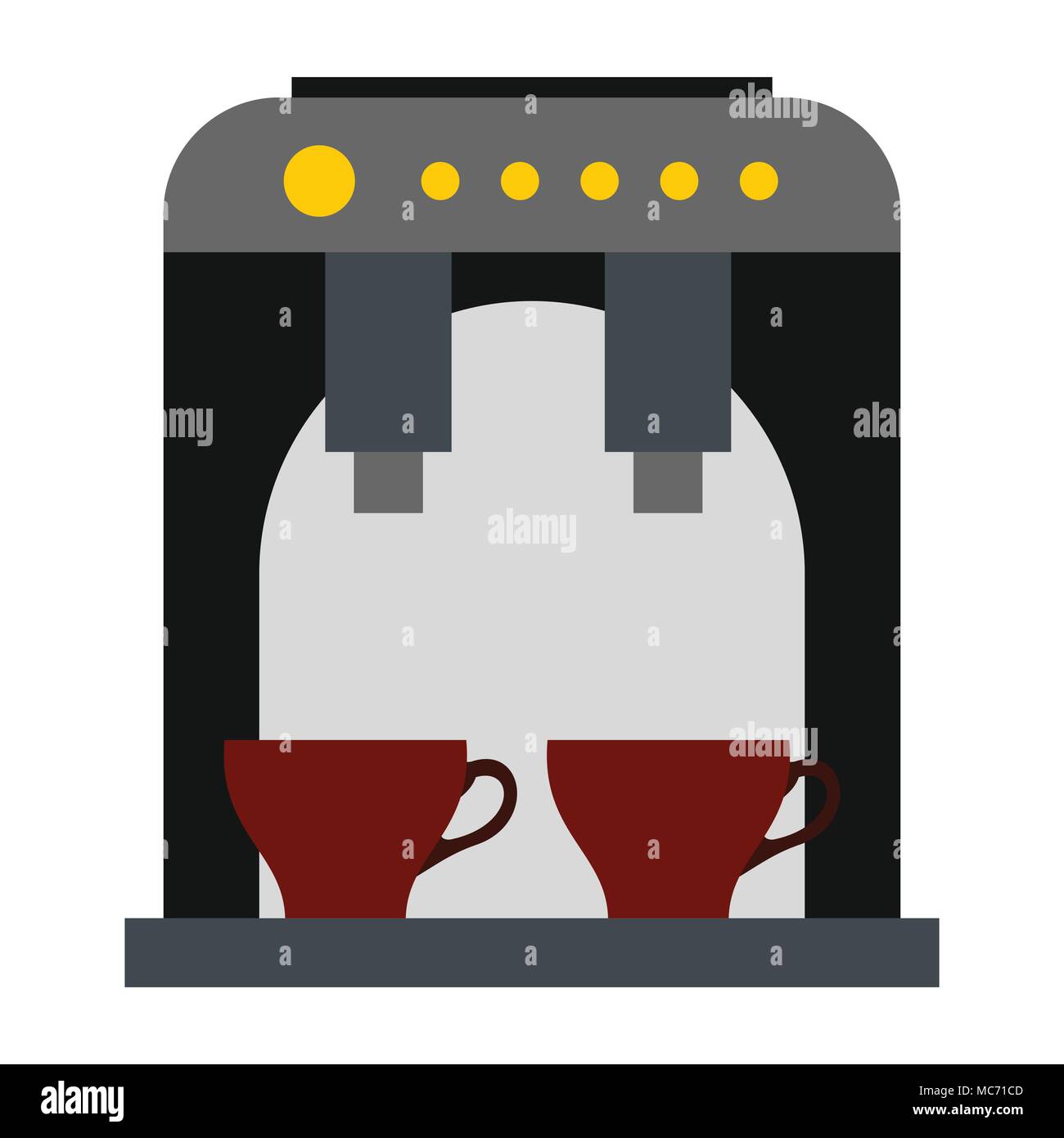Coffee machine icon, flat style Stock Vector Image & Art - Alamy