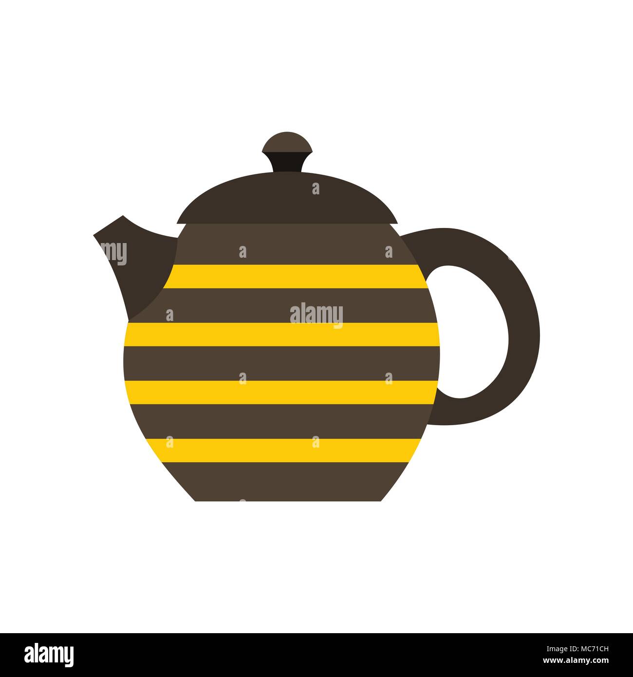 Brown and yellow teapot Stock Vector Images - Alamy