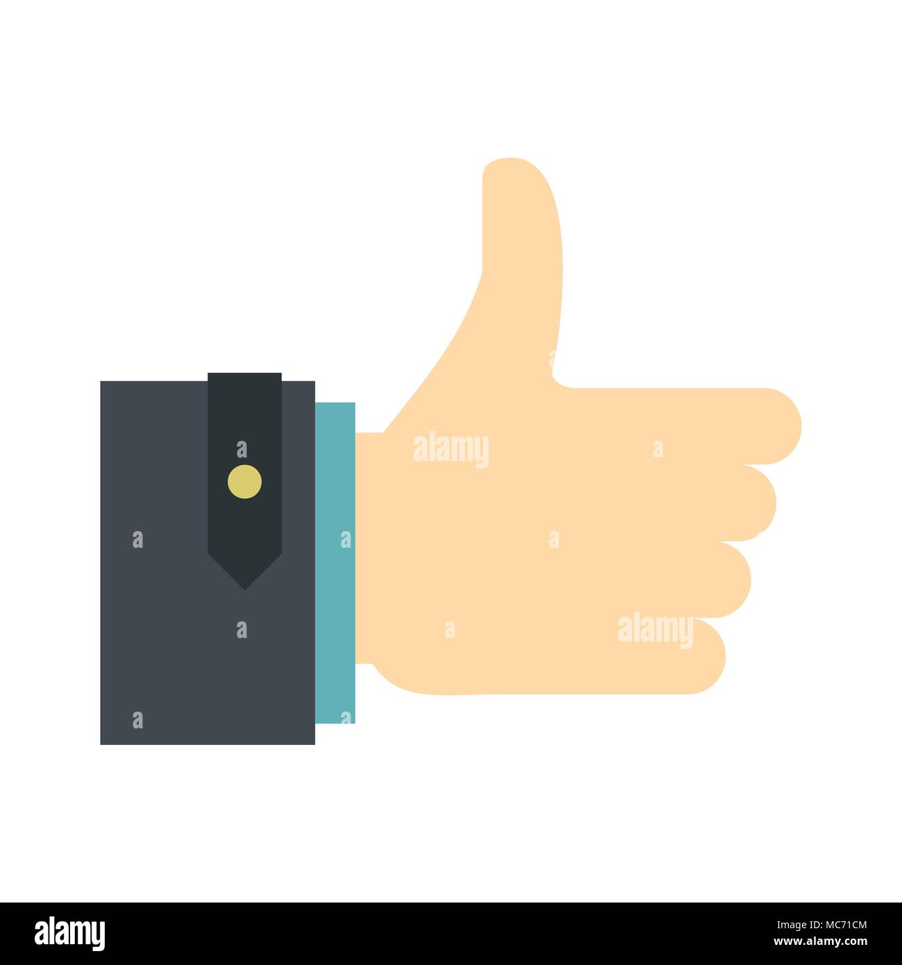 Thumb up gesture icon, flat style Stock Vector Image & Art - Alamy