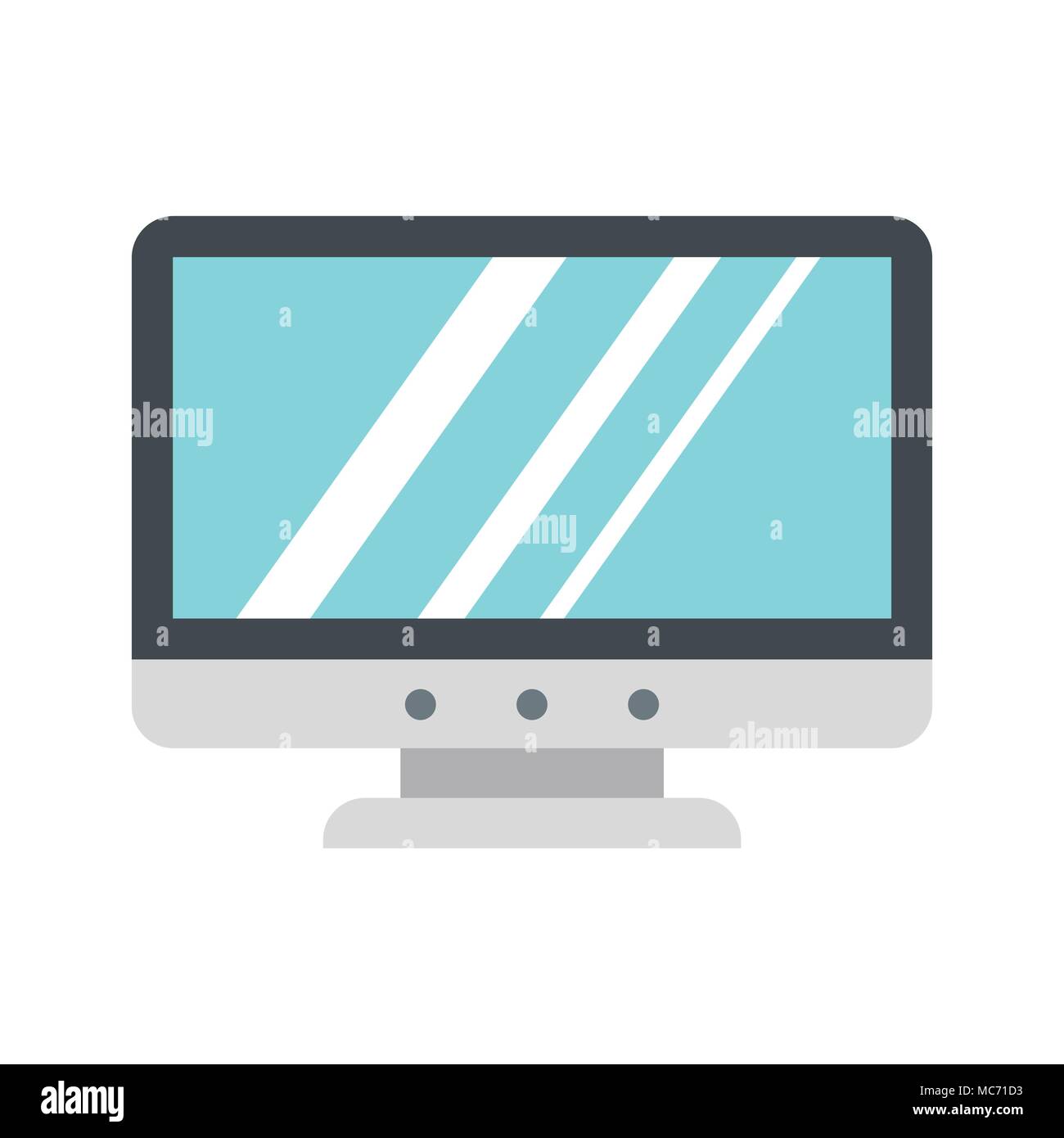 Blank computer monitor icon, flat style Stock Vector Image & Art - Alamy
