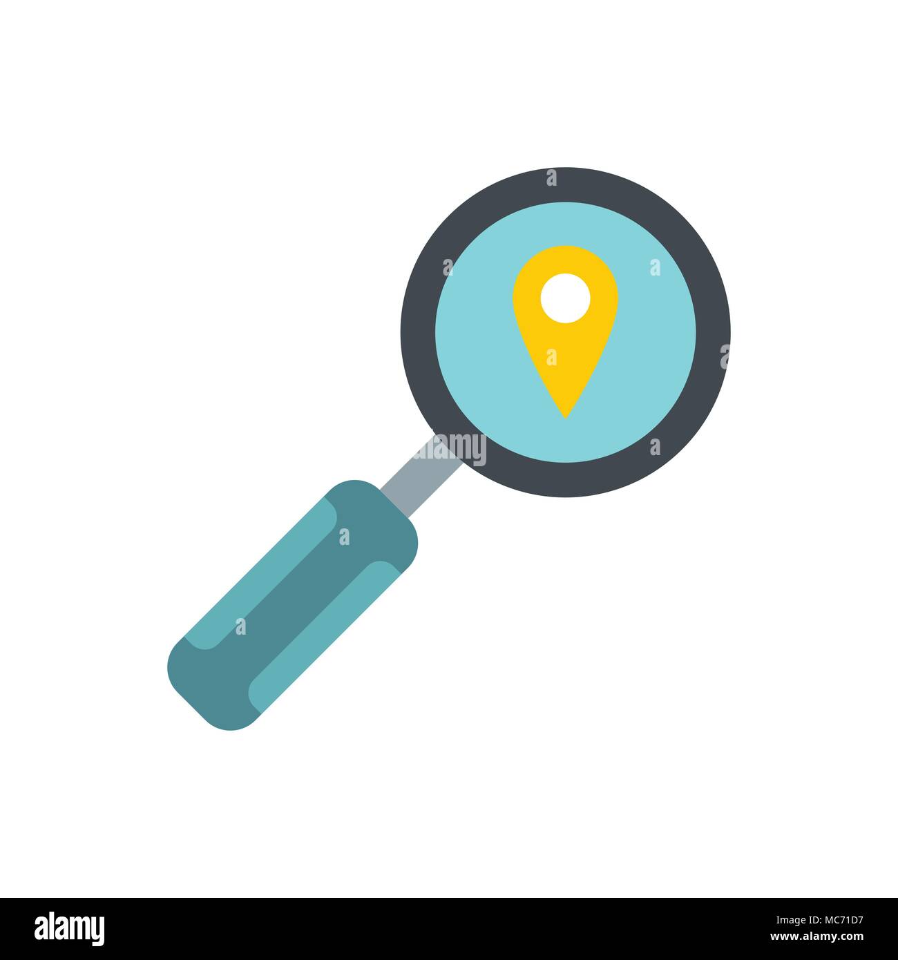 Magnifying glass over map Stock Vector Images - Alamy