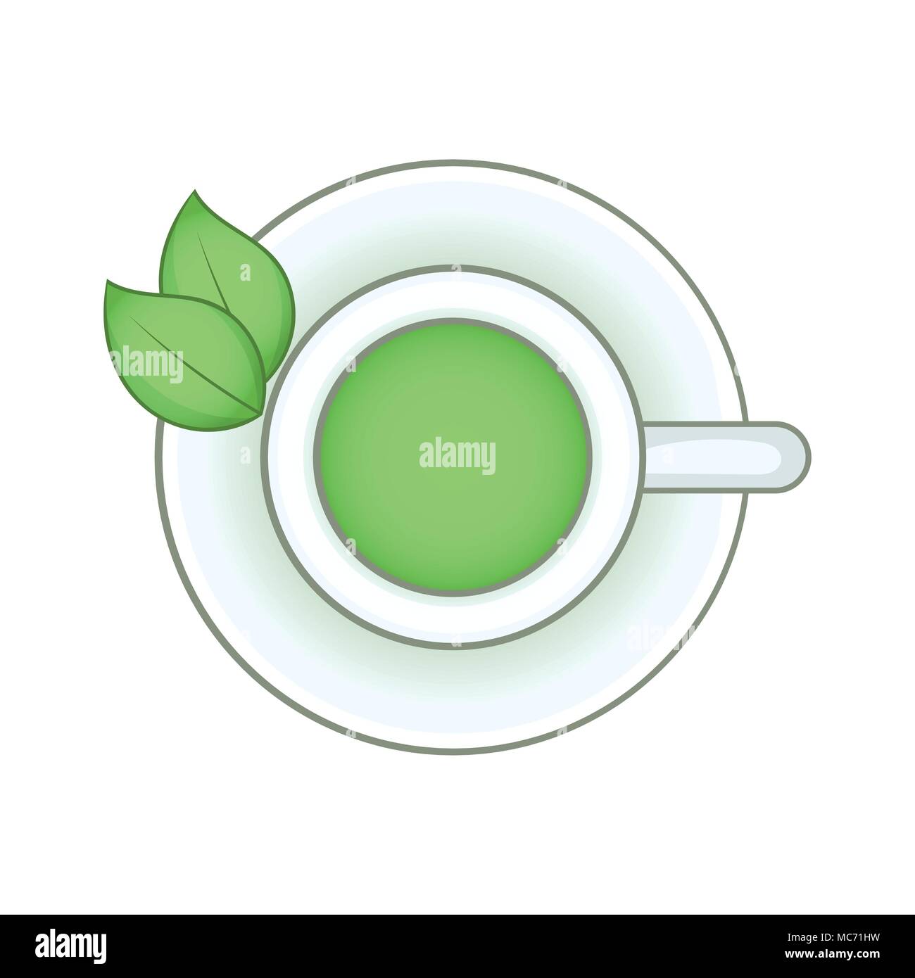 Cup of green tea icon, cartoon style Stock Vector Image & Art - Alamy