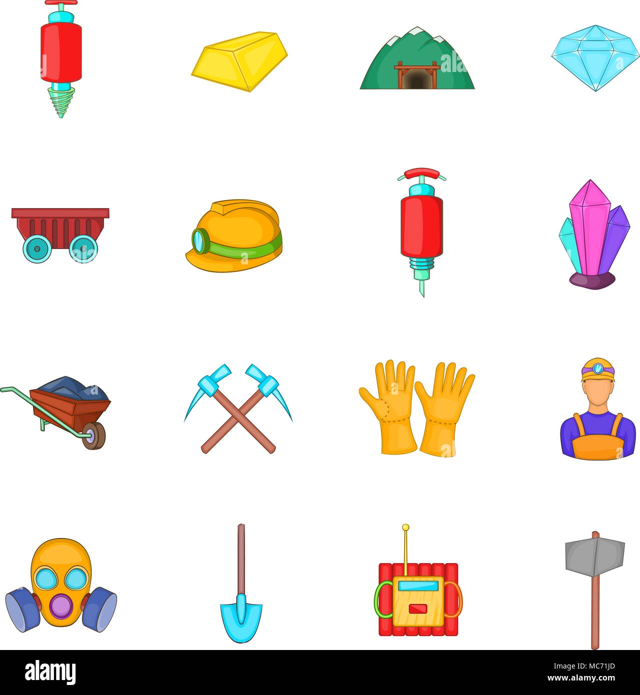 Mining icons set, cartoon style Stock Vector Image & Art - Alamy Mining icons set, cartoon style Stock Vector Image & Art - Alamy