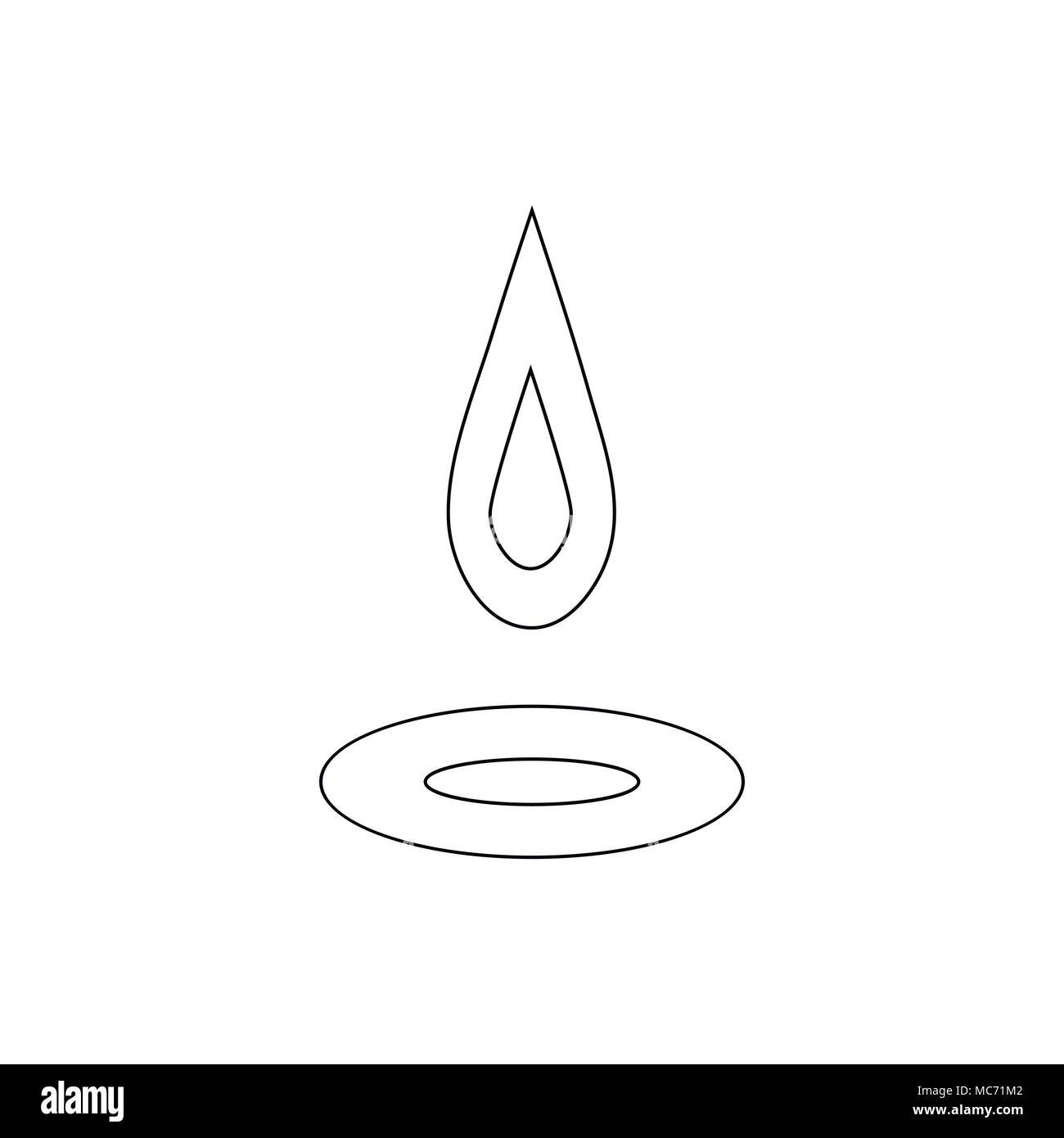 Water drop and spill icon, outline style Stock Vector Image & Art - Alamy