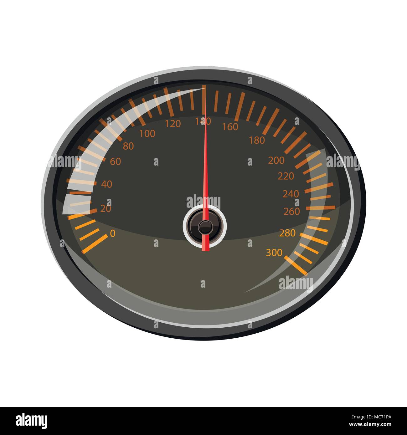 Speedometer 140 km in hour icon, cartoon style Stock Vector Image & Art ...