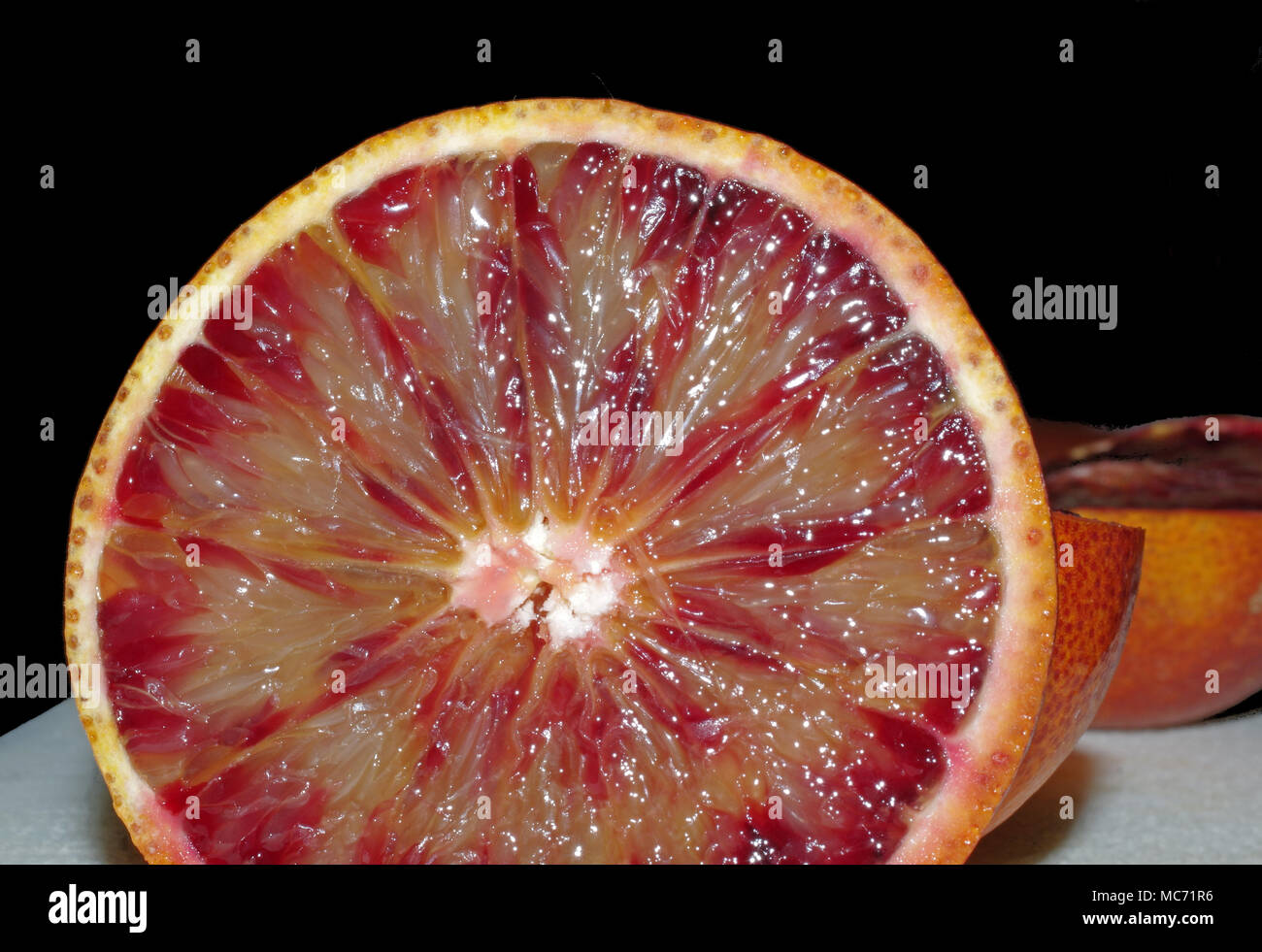 Blood orange close-up Stock Photo - Alamy