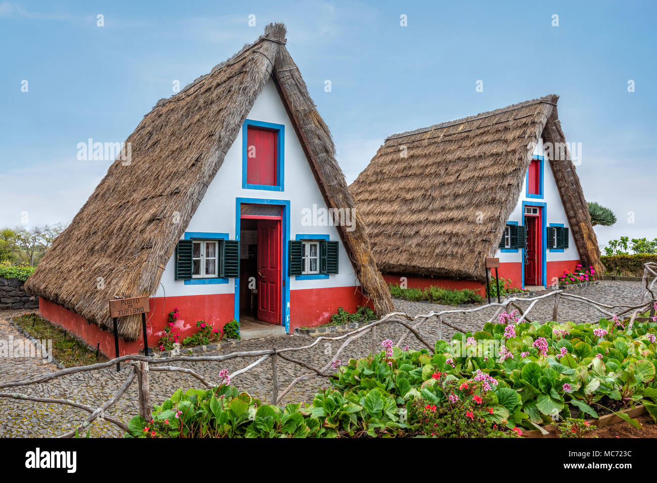 typical Santana houses, Madeira, Portugal, Europe Stock Photo - Alamy