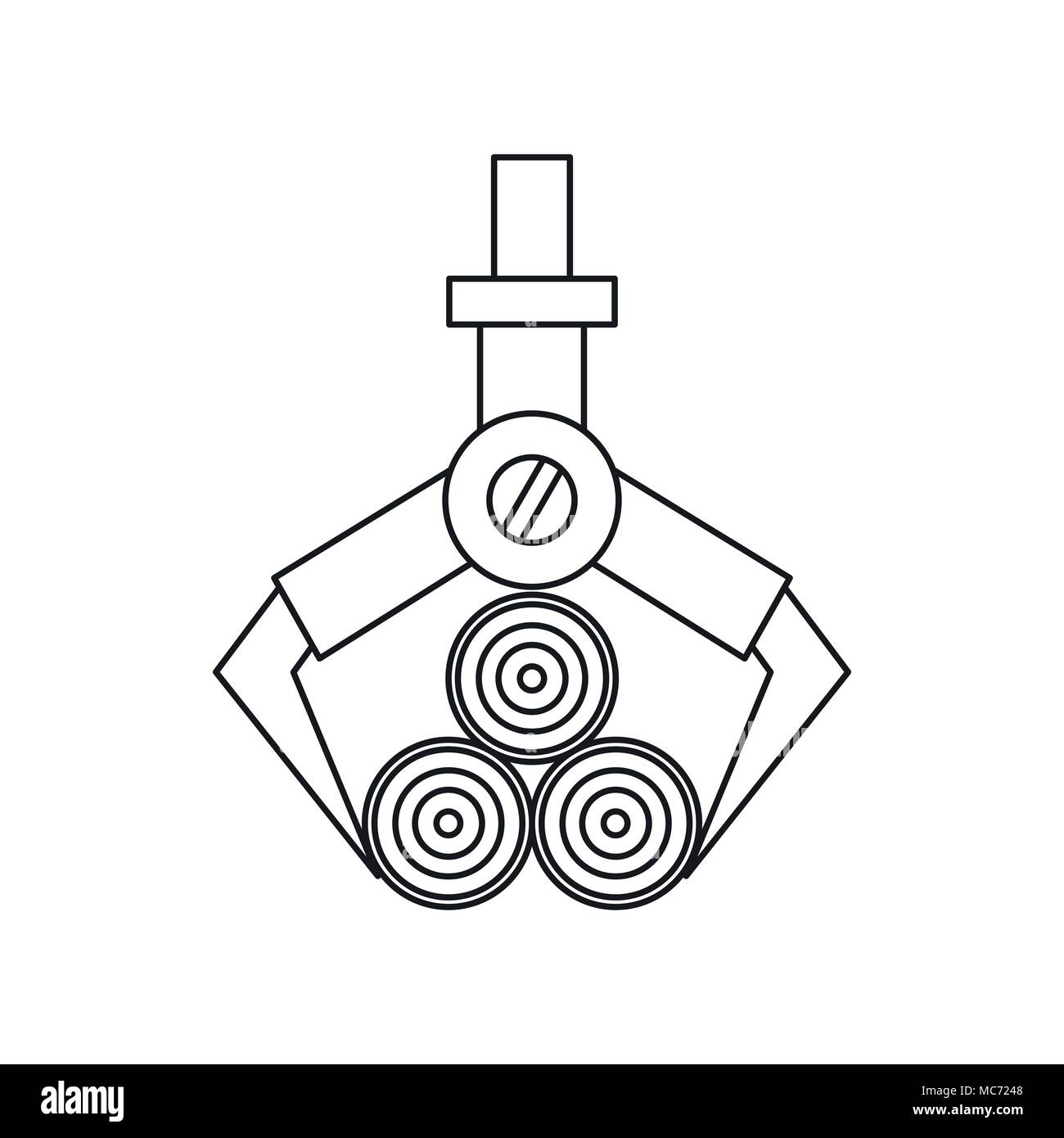 Log loader icon, outline style Stock Vector Image & Art - Alamy