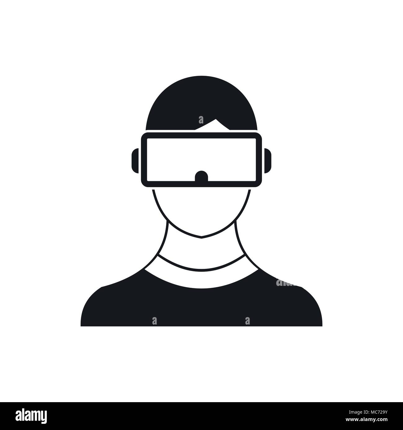 Virtual 3d reality goggles icon, simple style Stock Vector Image & Art ...
