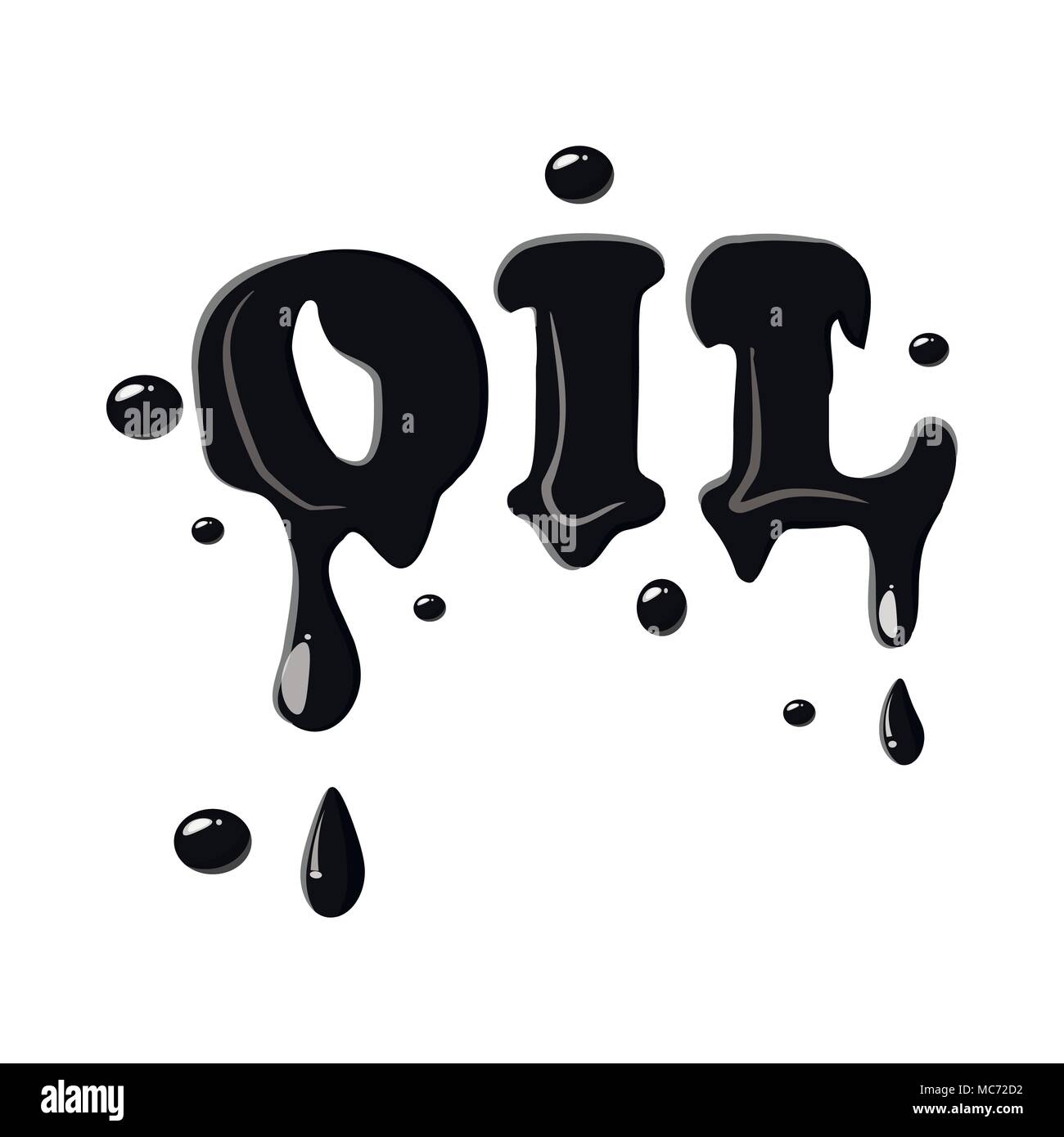 Oil word isolated on white background Stock Vector Image & Art - Alamy
