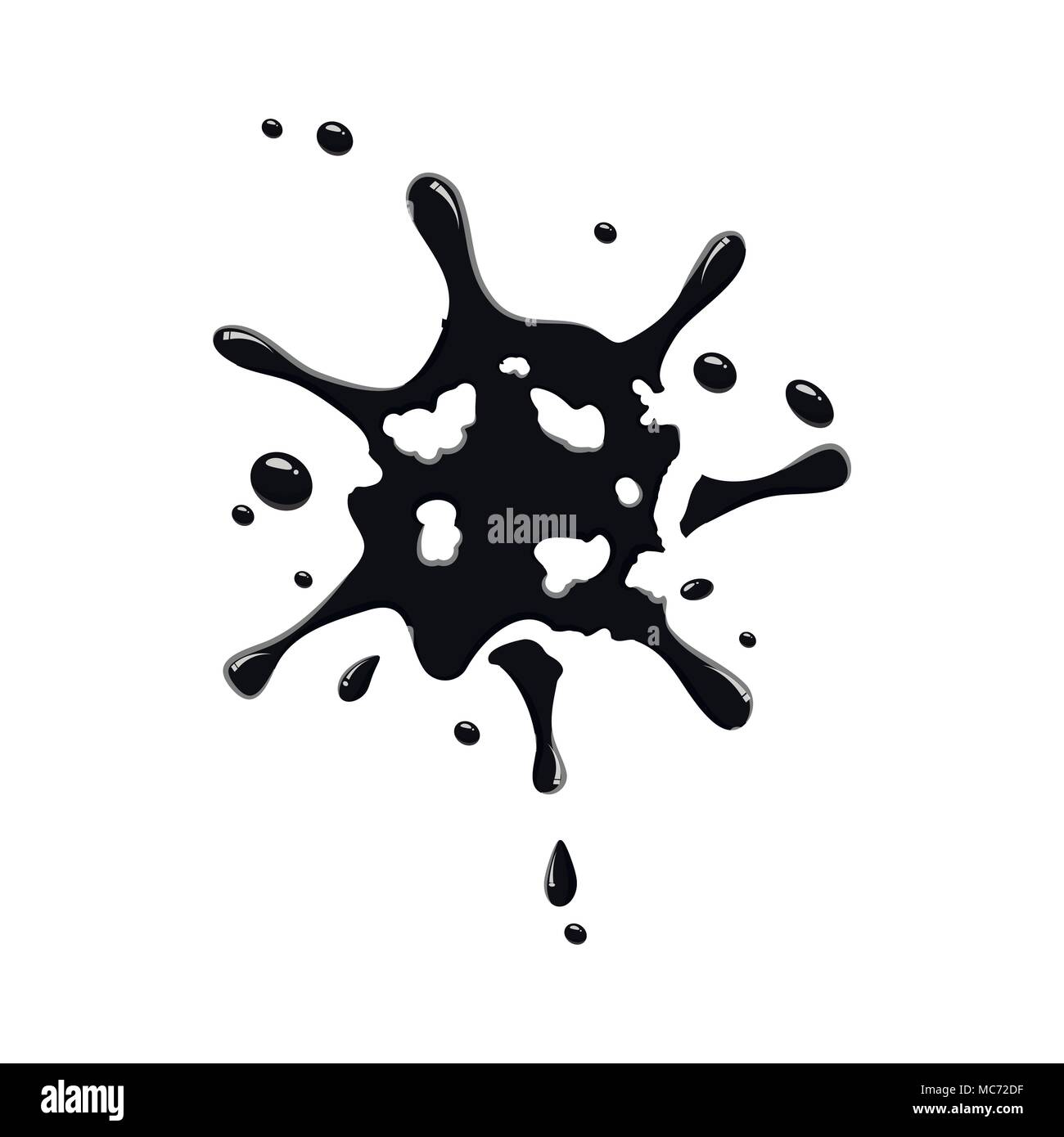 Oil spill splash isolated on white background Stock Vector Image & Art ...