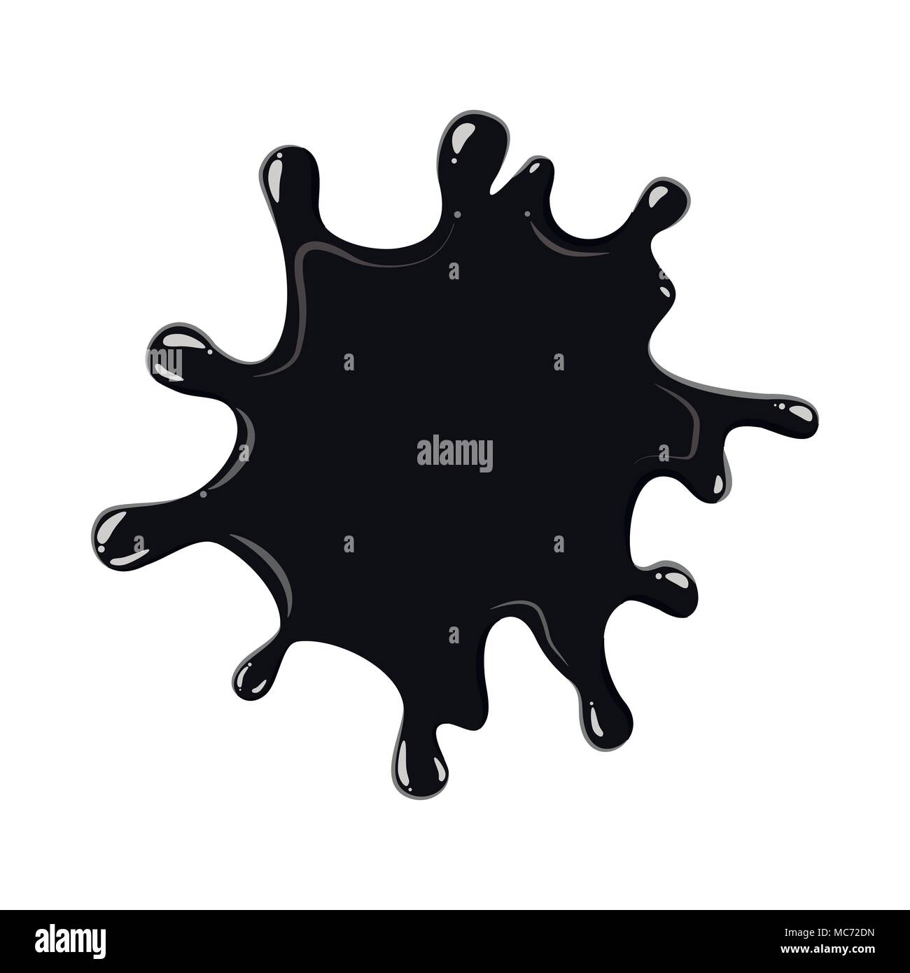 Oil spill splash isolated on white background Stock Vector Image & Art ...