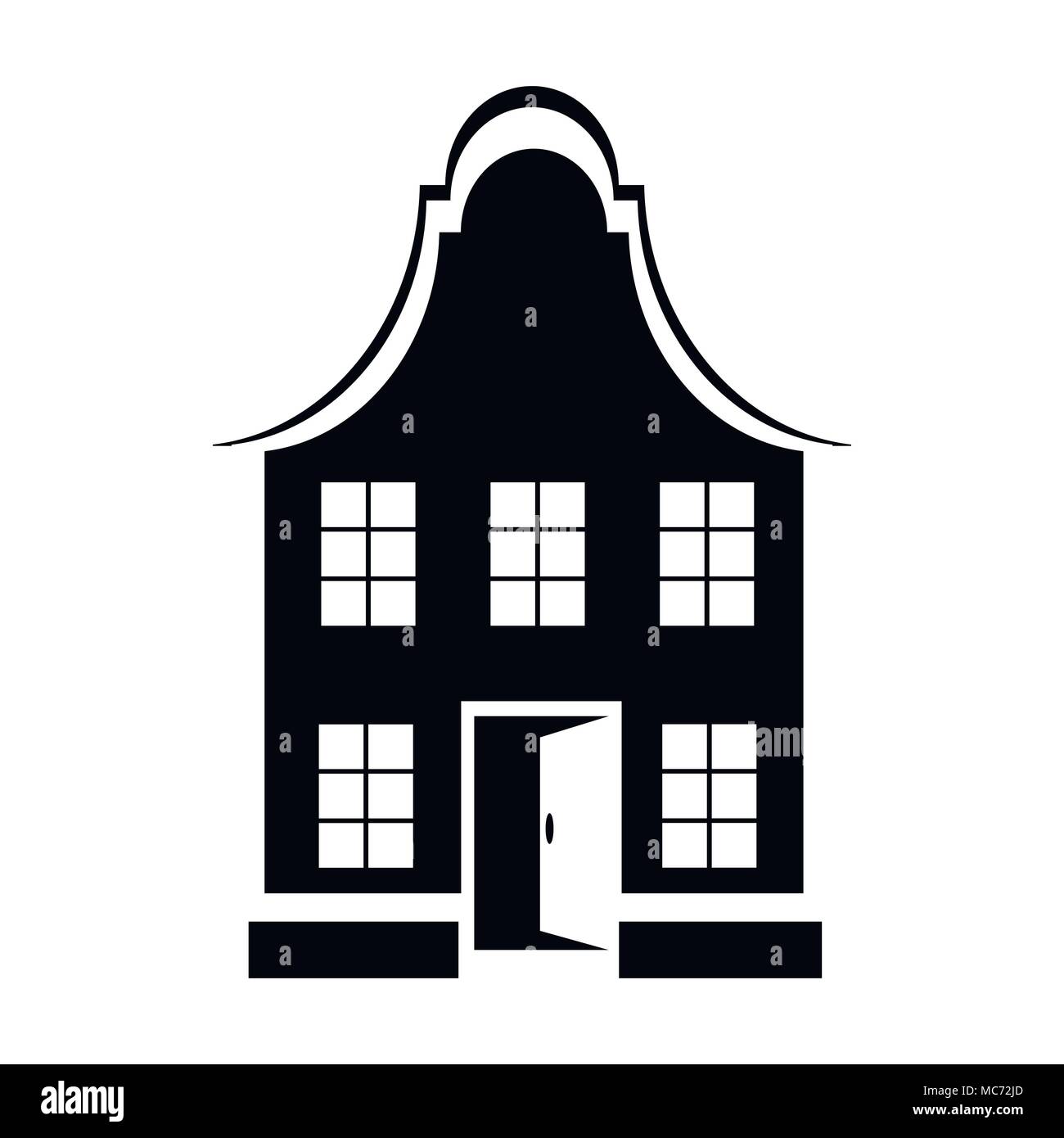 Two-storey house icon, simple style Stock Vector Image & Art - Alamy