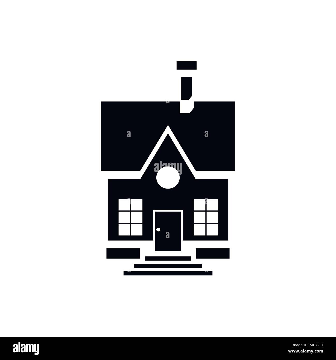 Cute countryside house icon, simple style Stock Vector Image & Art - Alamy